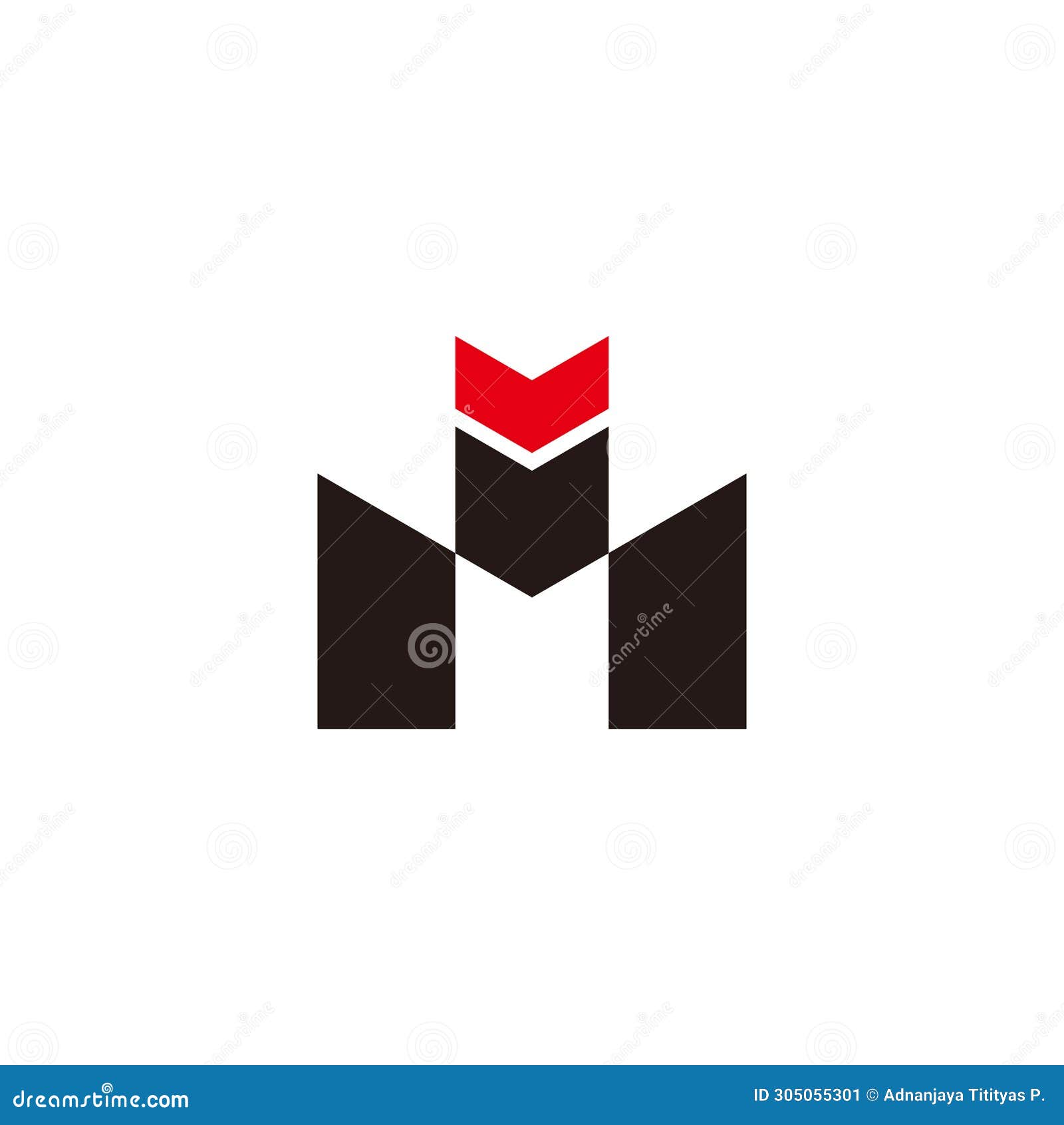 Letter Im Simple Geometric Colorful Logo Vector Stock Vector ...