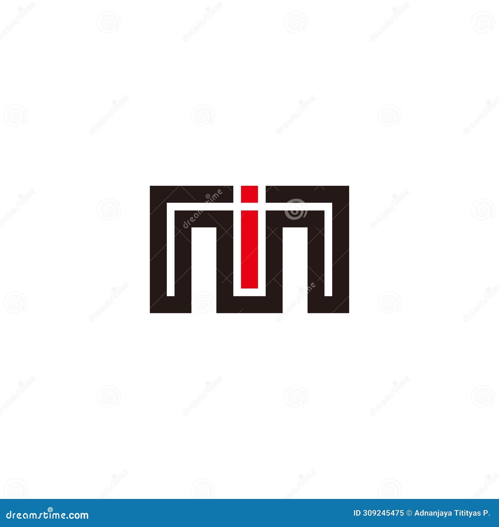 Letter Im Stripes Geometric Line Logo Vector Stock Vector ...