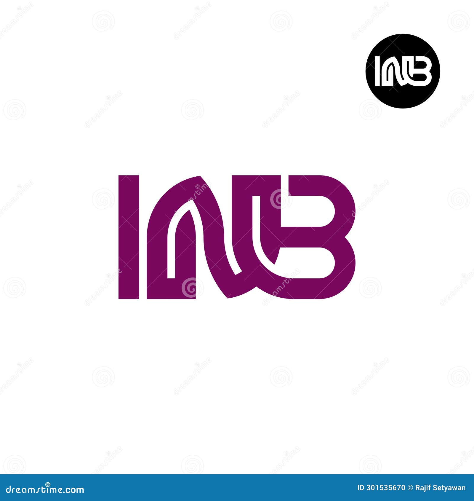 Letter INB Monogram Logo Design Stock Illustration - Illustration of ...
