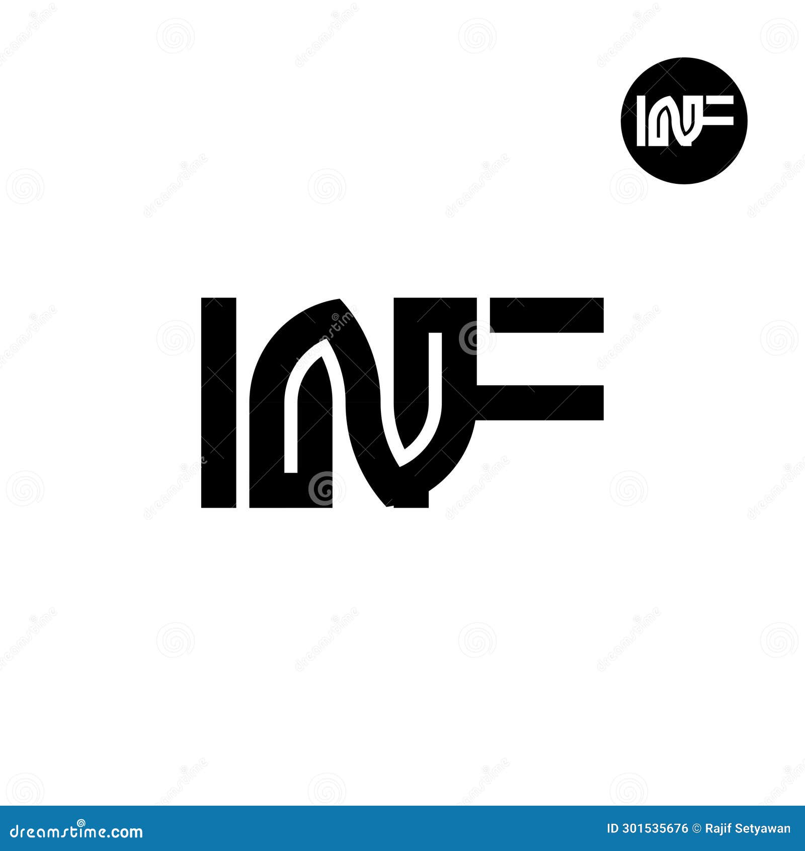 Letter INF Monogram Logo Design Stock Illustration - Illustration of ...