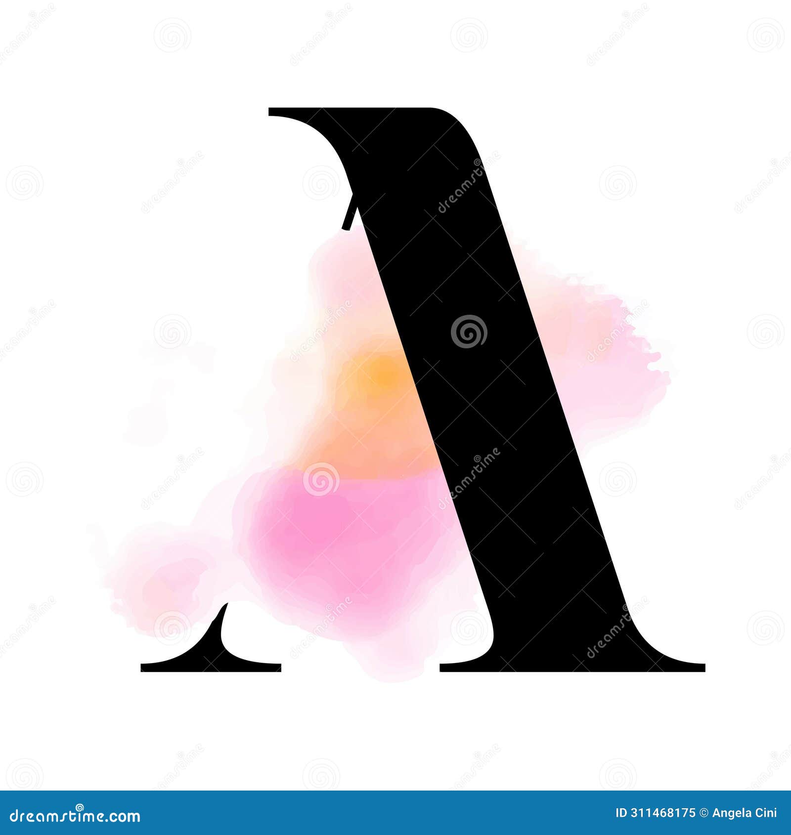 A Letter Initial Feminine Pink Brand Logo Design Stock Vector ...