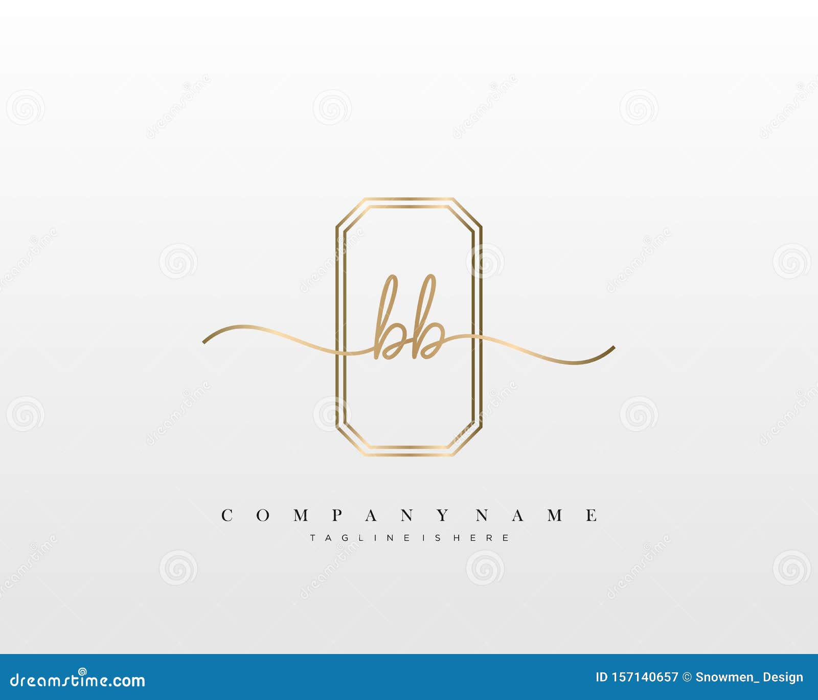 BB Initial Handwriting Logo Template Vector. Stock Vector ...