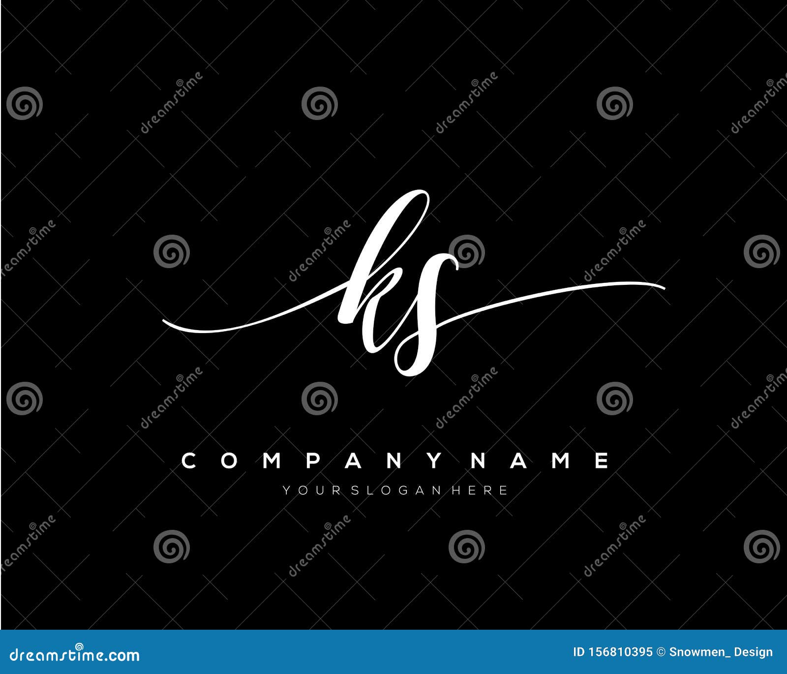 KS Initial Handwriting Logo Template Vector. Stock Vector ...