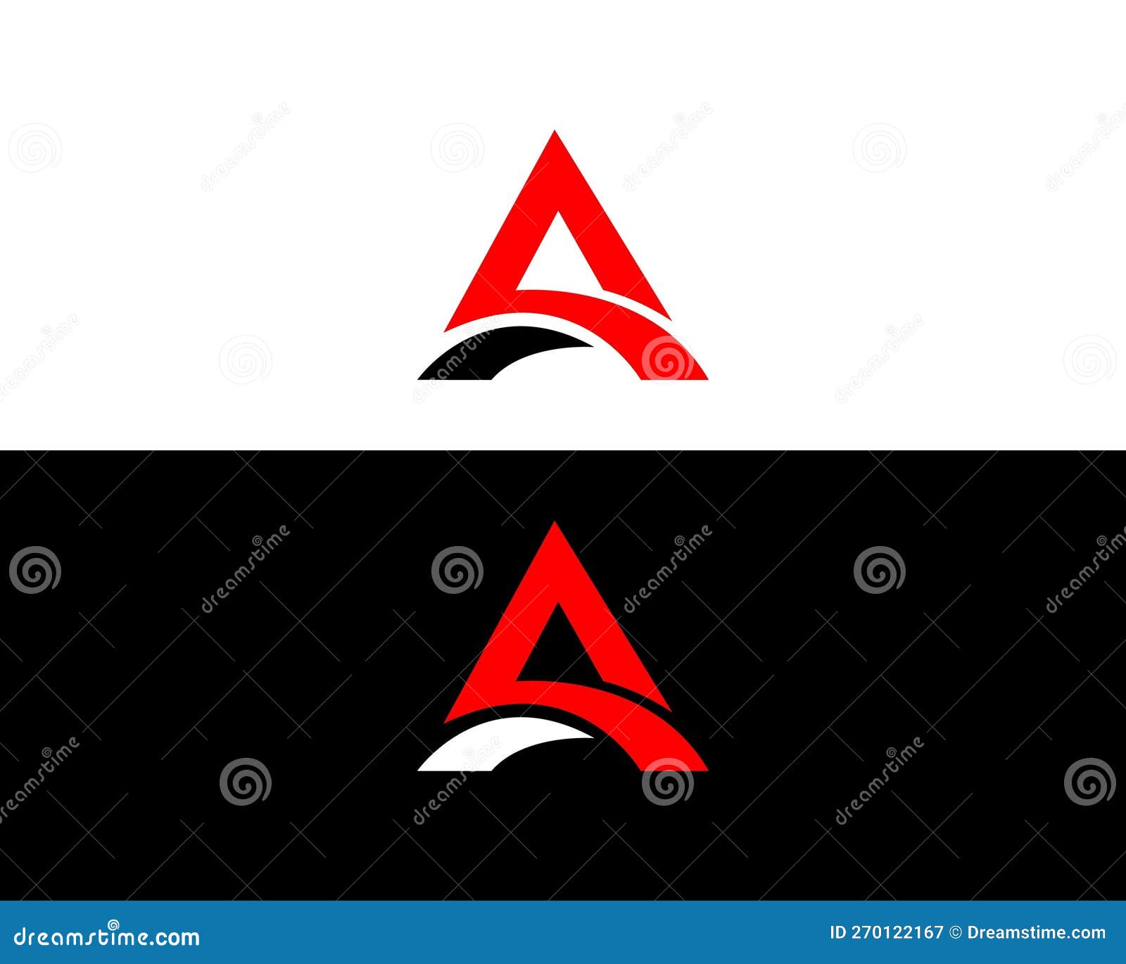 A Letter Initial Logo Symbol Stock Vector - Illustration of abstract ...