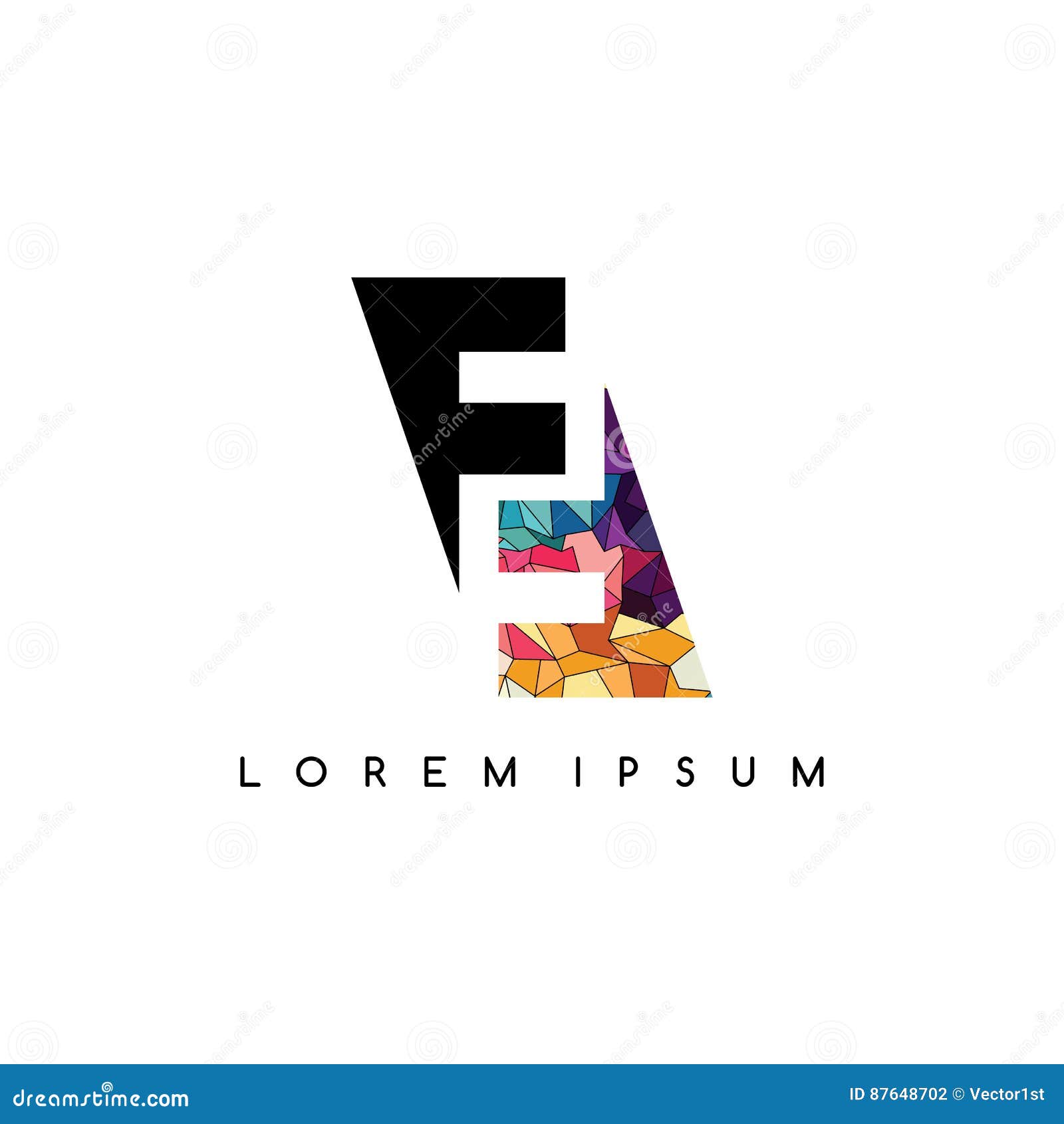 Letter Initial Logotype Logo Abstract Colorful Stock Vector ...