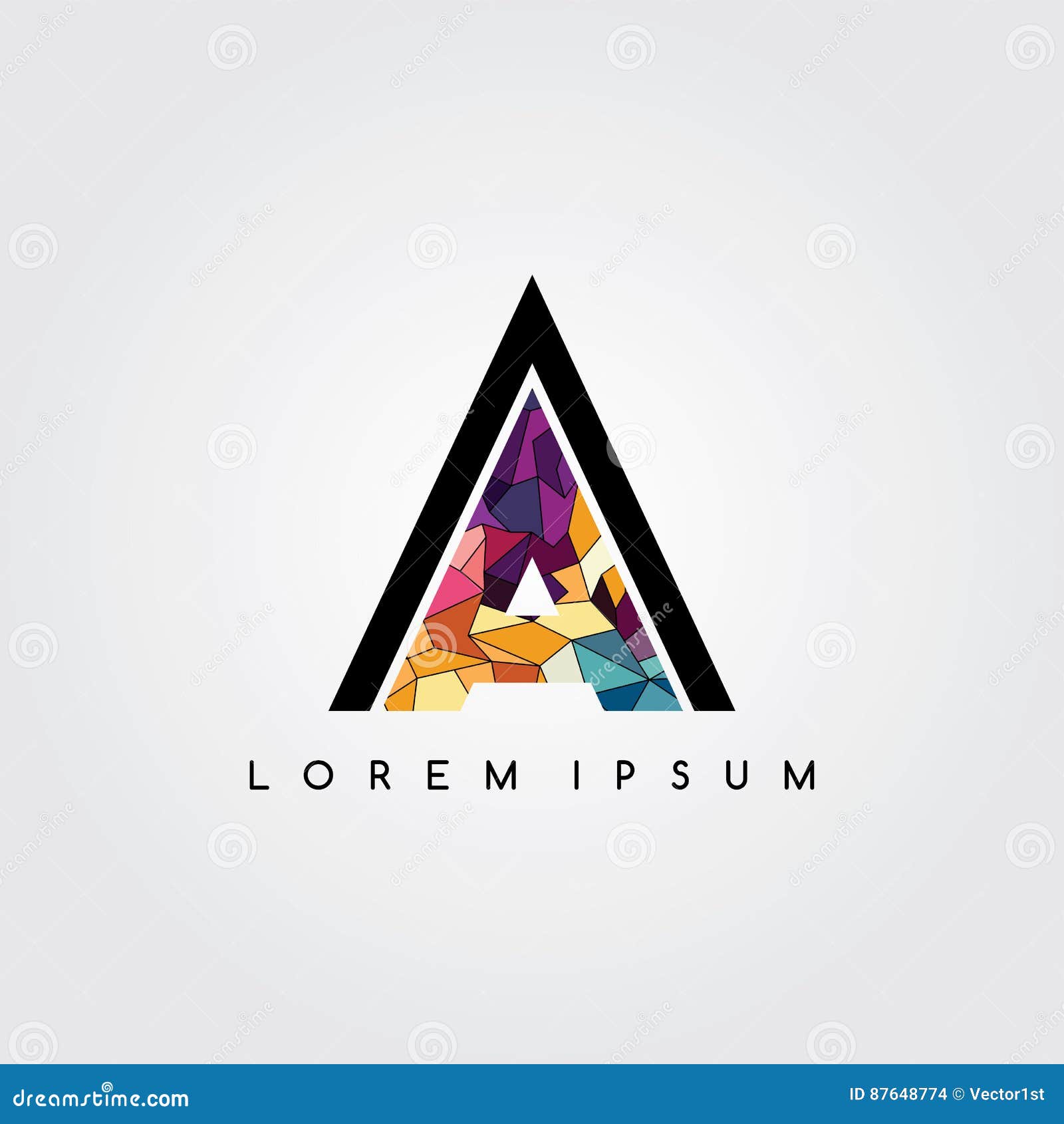 Letter Initial Logotype Logo Abstract Colorful Stock Vector ...
