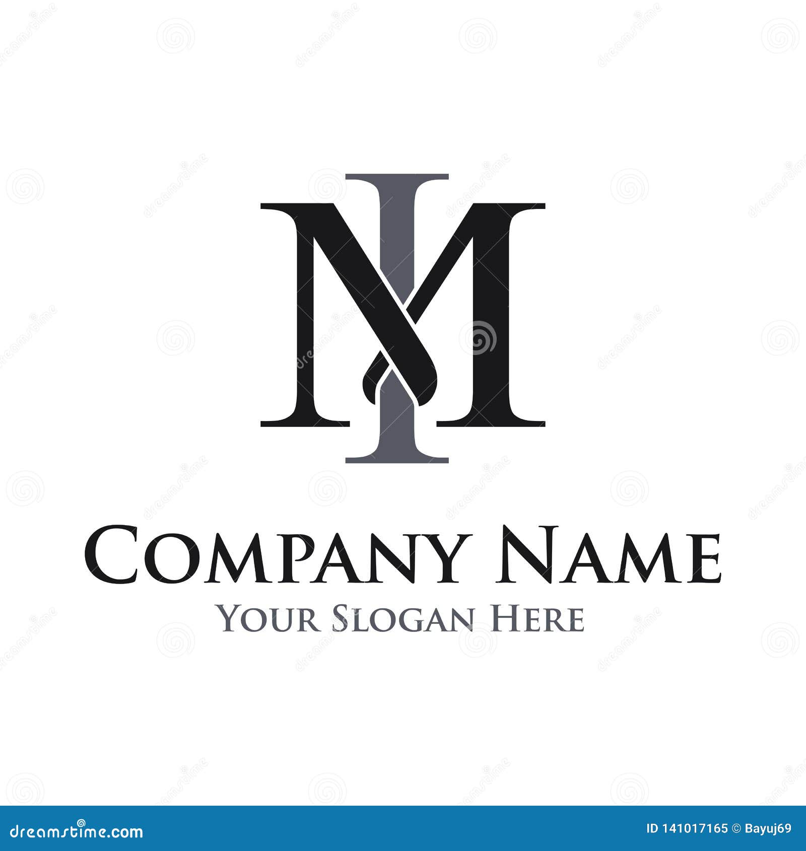 Letter Initial MI Vector Logo Template Stock Vector - Illustration of ...