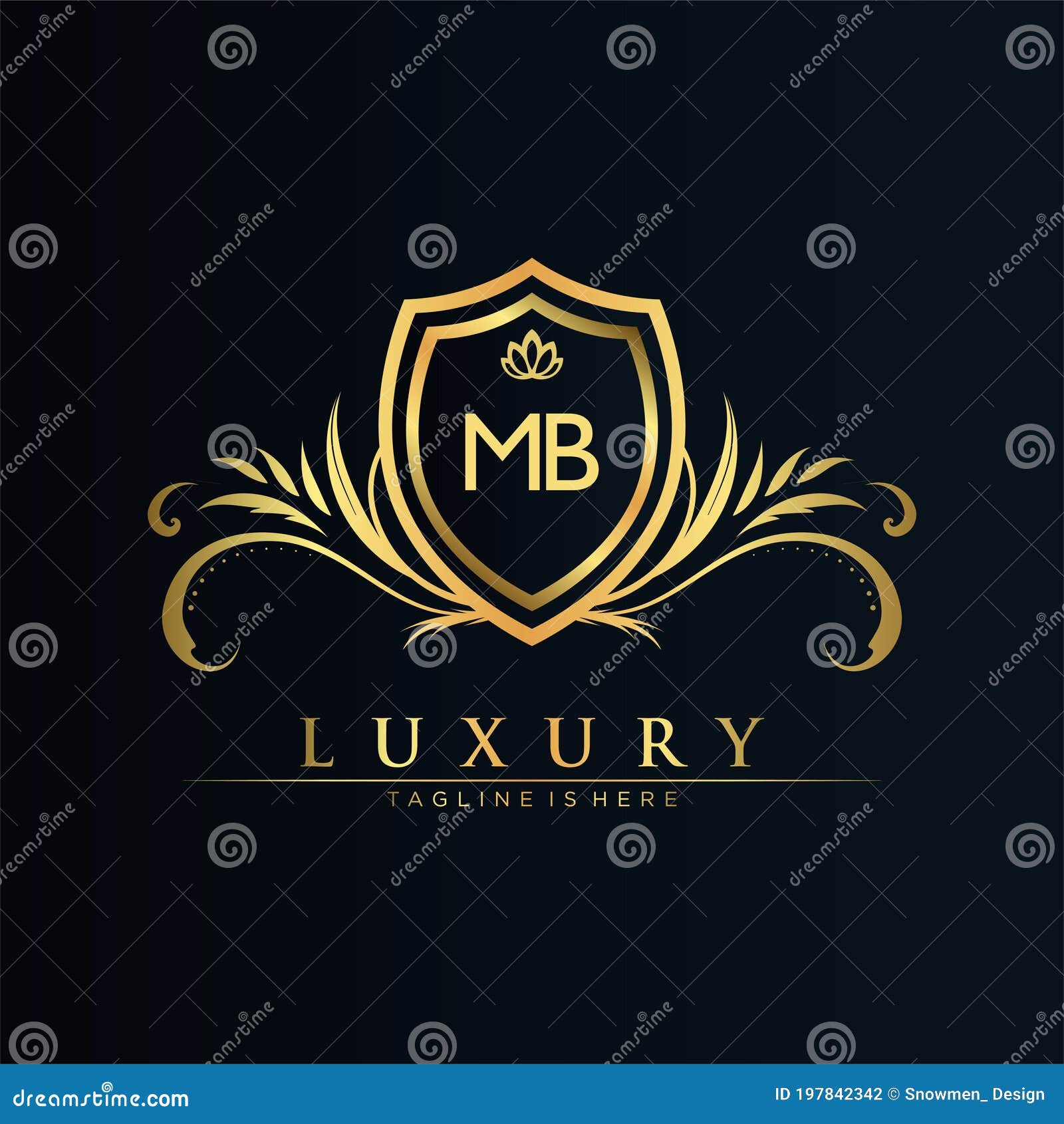 MB Letter Initial with Royal Template.elegant with Crown Logo Vector ...