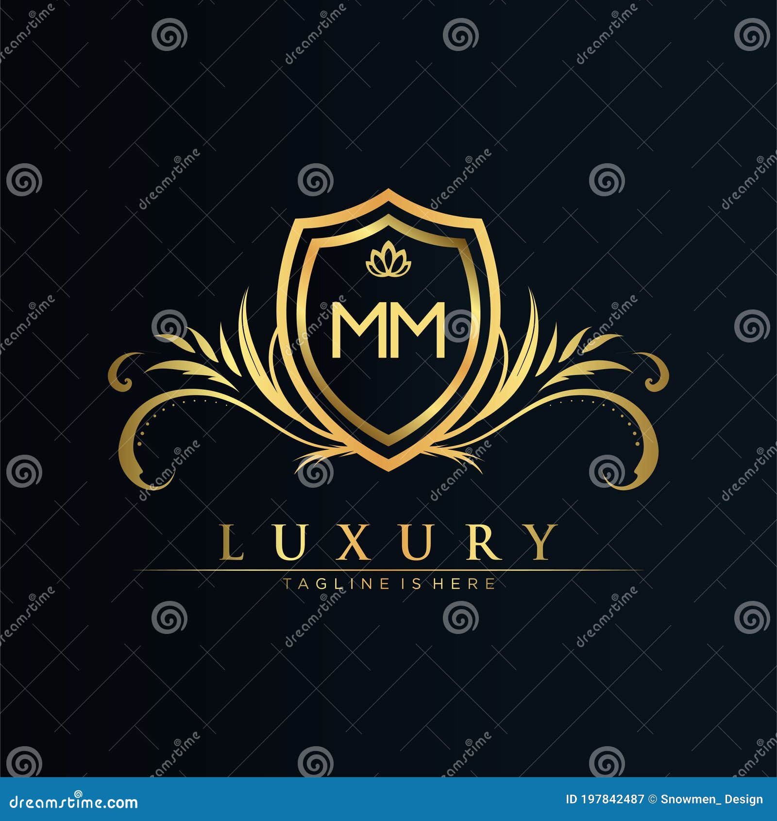 MM Letter Initial with Royal Template.elegant with Crown Logo Vector ...