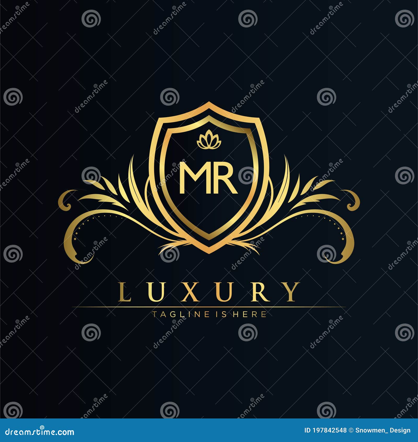 MR Letter Initial with Royal Template.elegant with Crown Logo Vector ...