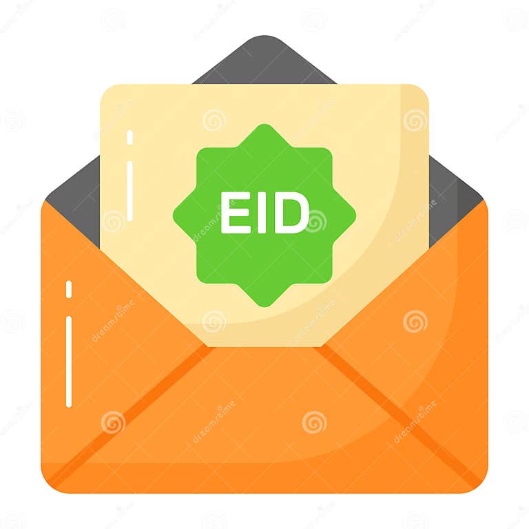 Letter Inside Envelope Showing Concept of Eid Greetings Letter in ...