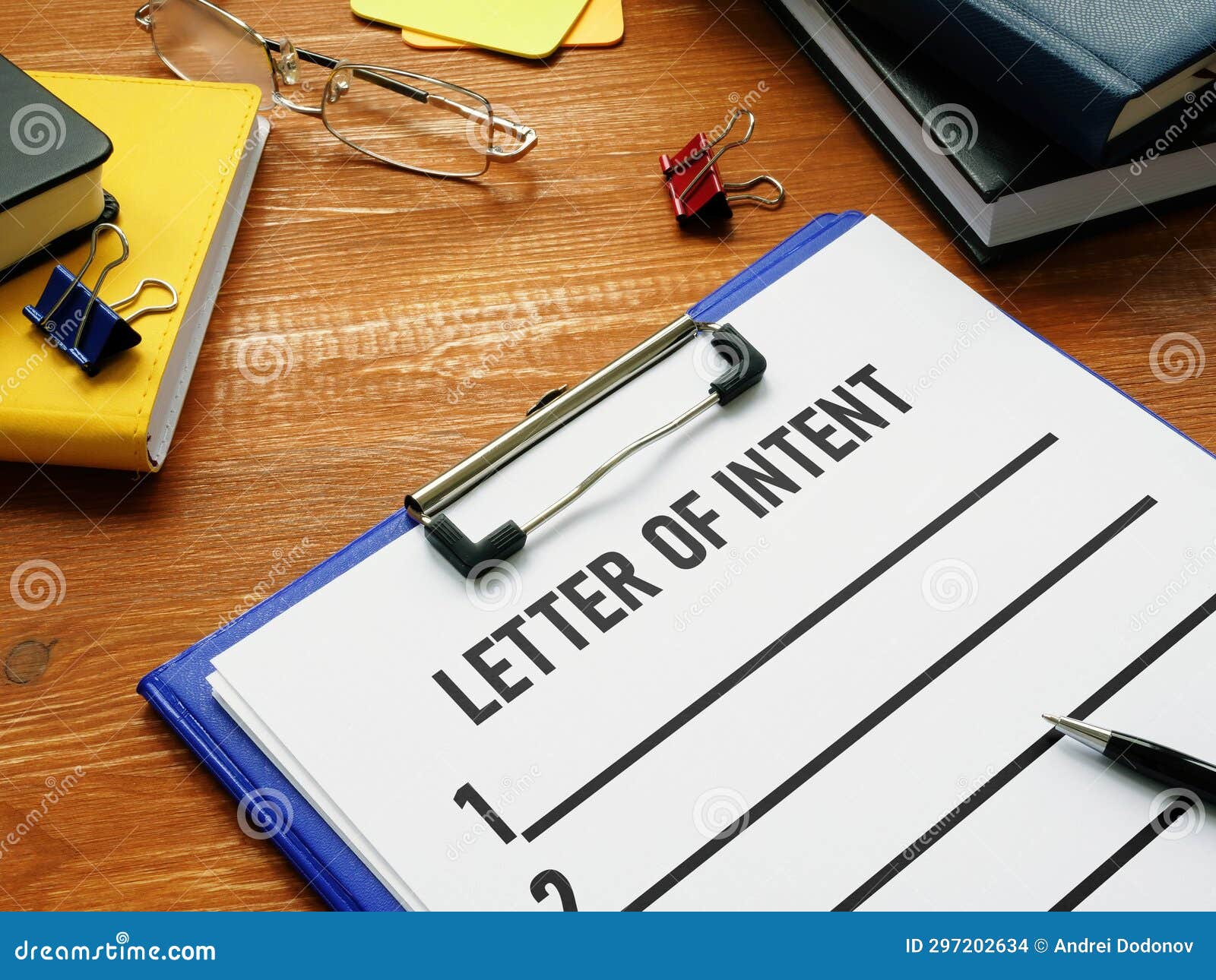 Letter of Intent is Shown Using the Text Stock Photo - Image of ...