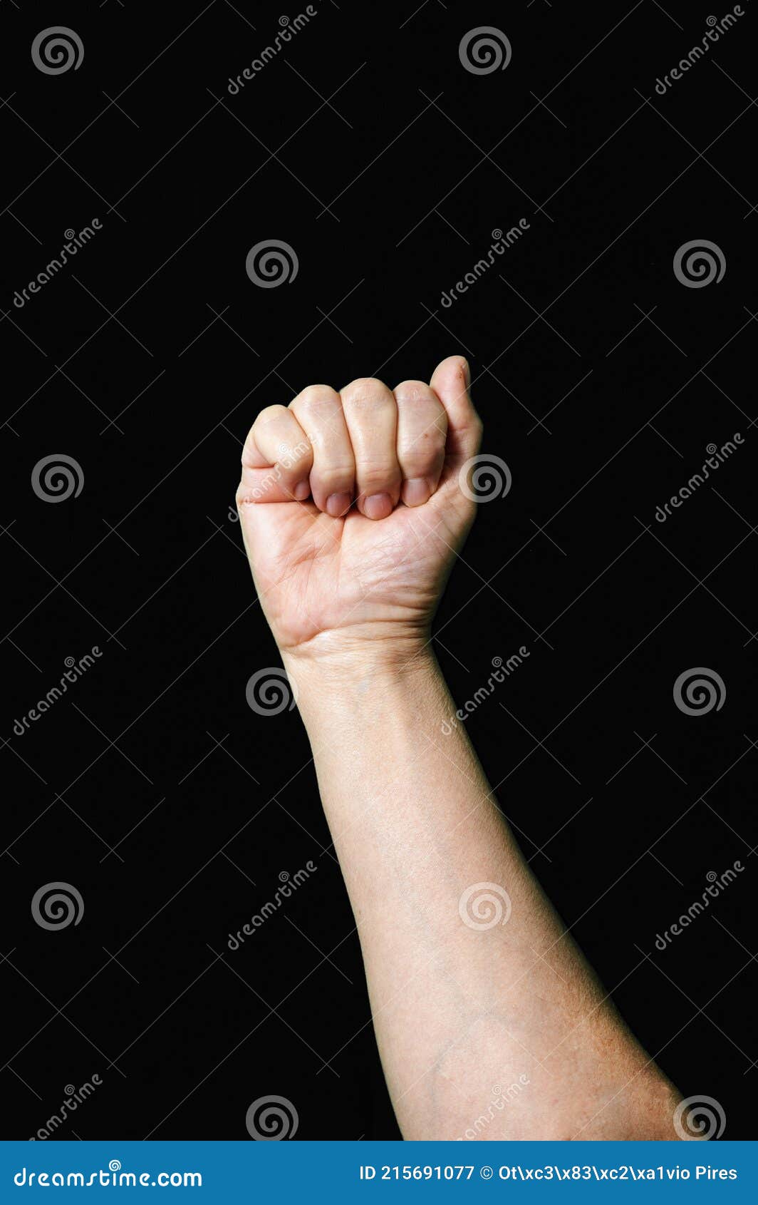 Letter a International Sign Language Dark Background Stock Image ...
