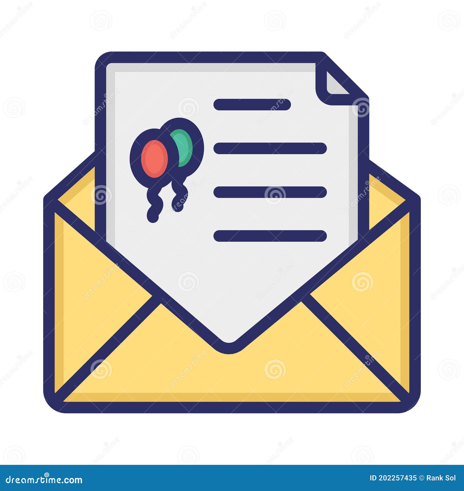 Letter, Invitation, Invite, Envelope Fully Editable Vector Icons Stock ...