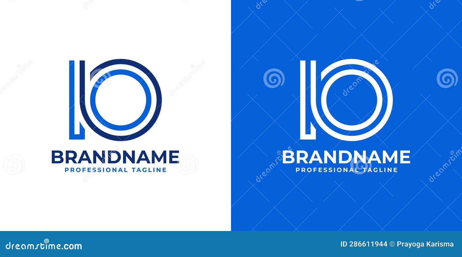 Letter IO Line Monogram Logo, Suitable for Business with IO or OI ...