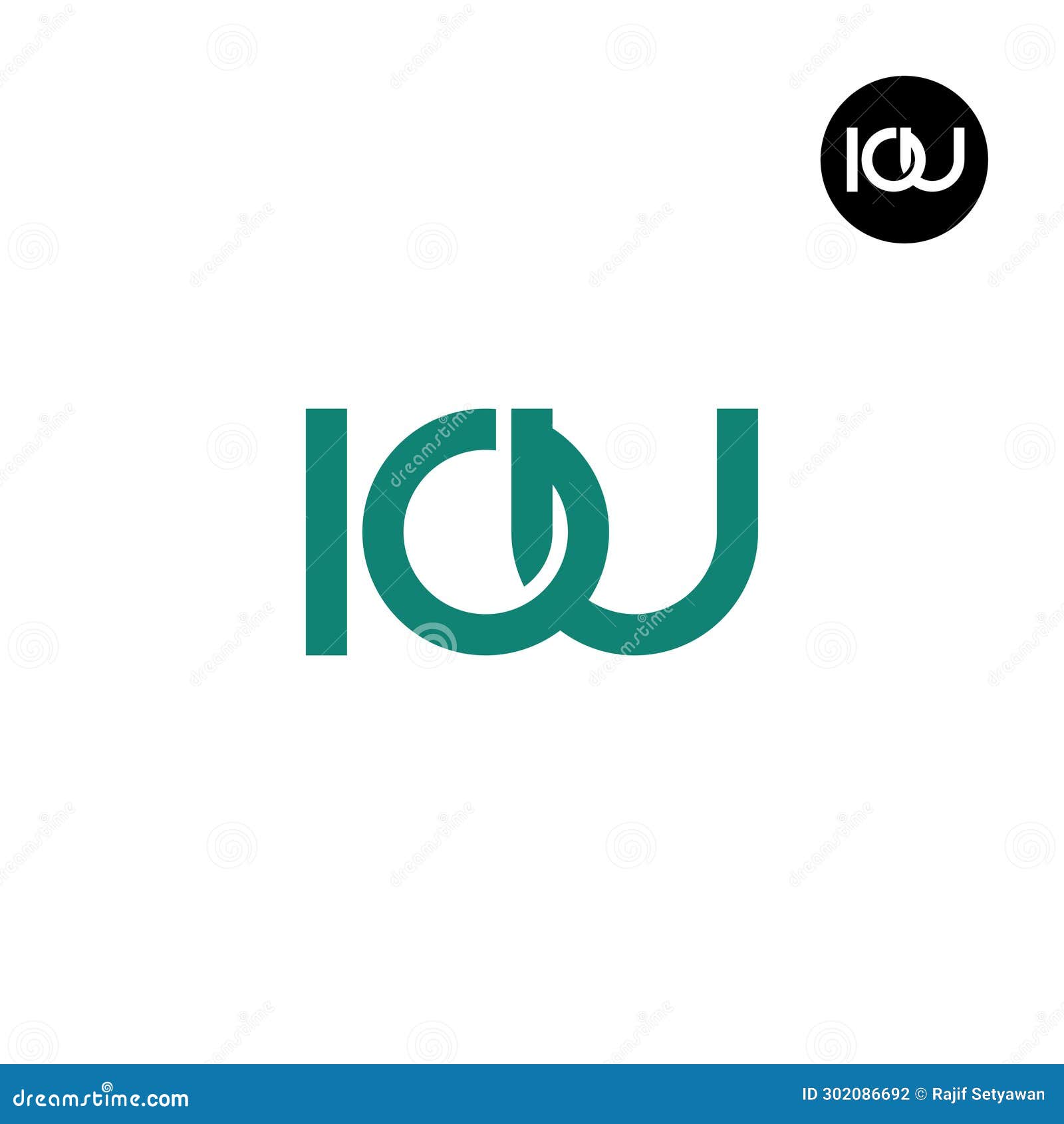 Letter IOU Monogram Logo Design Vector Illustration | CartoonDealer.com ...