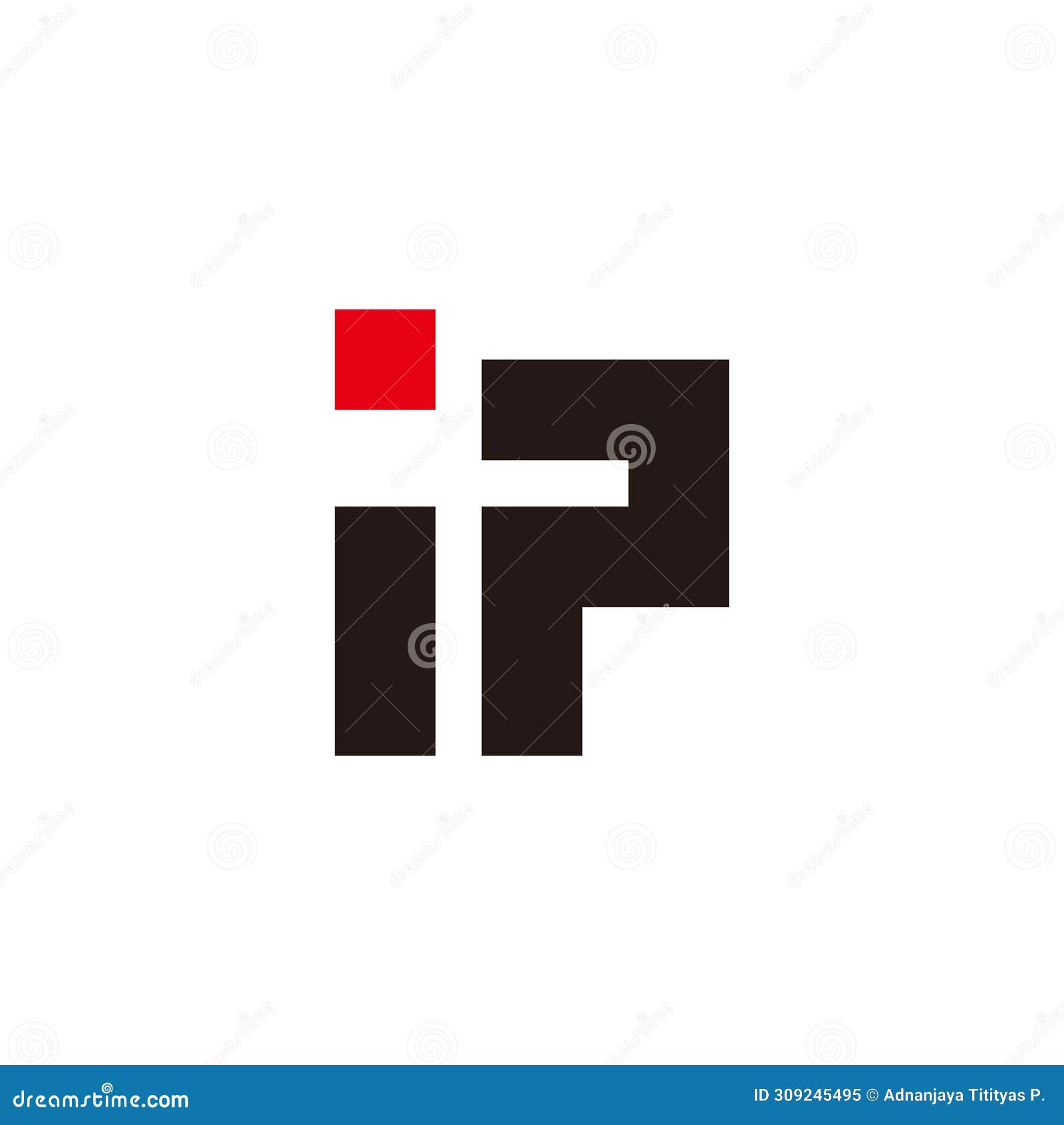 Letter Ip Geometric Simple Logo Vector Stock Vector - Illustration of ...