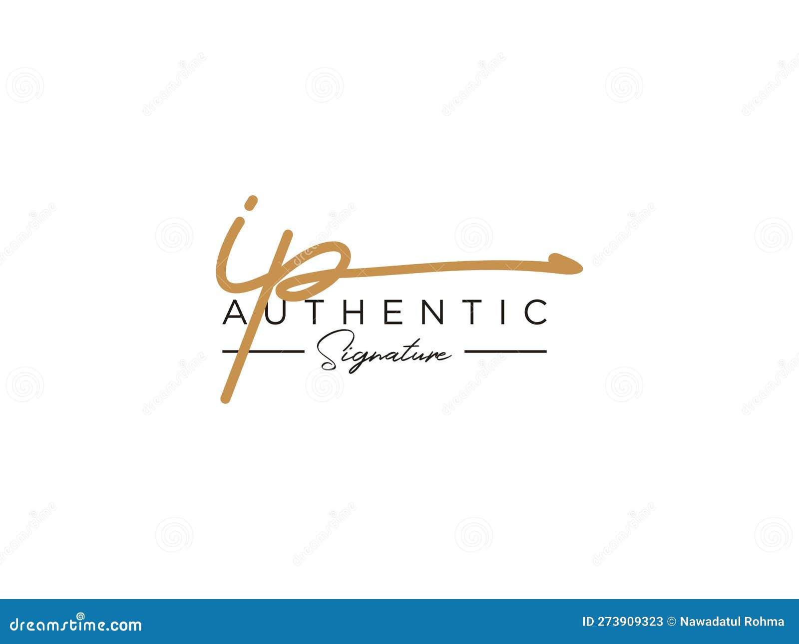 Letter IP Signature Logo Template Vector Stock Vector - Illustration of ...