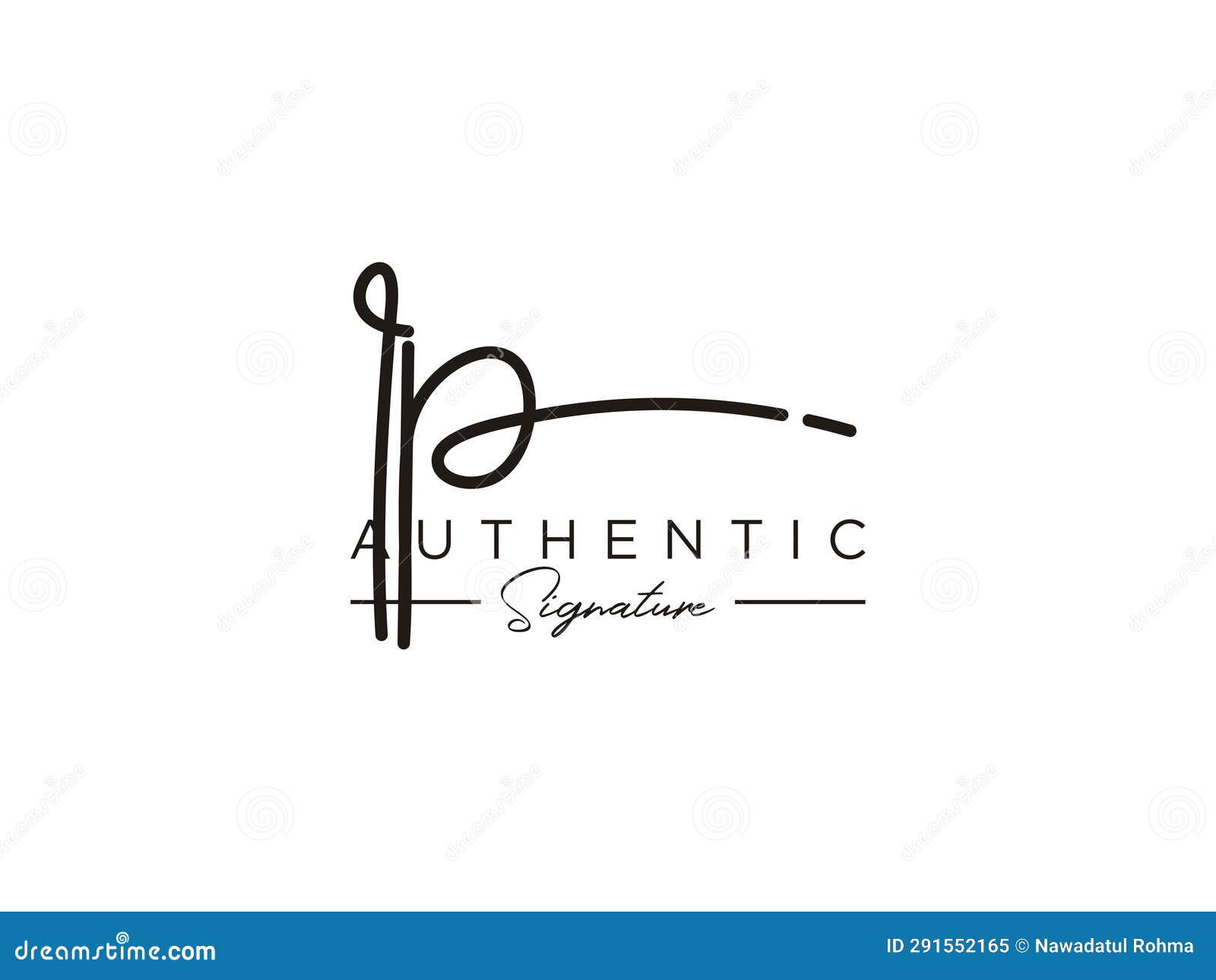 Letter IP Signature Logo Template Vector Stock Vector - Illustration of ...