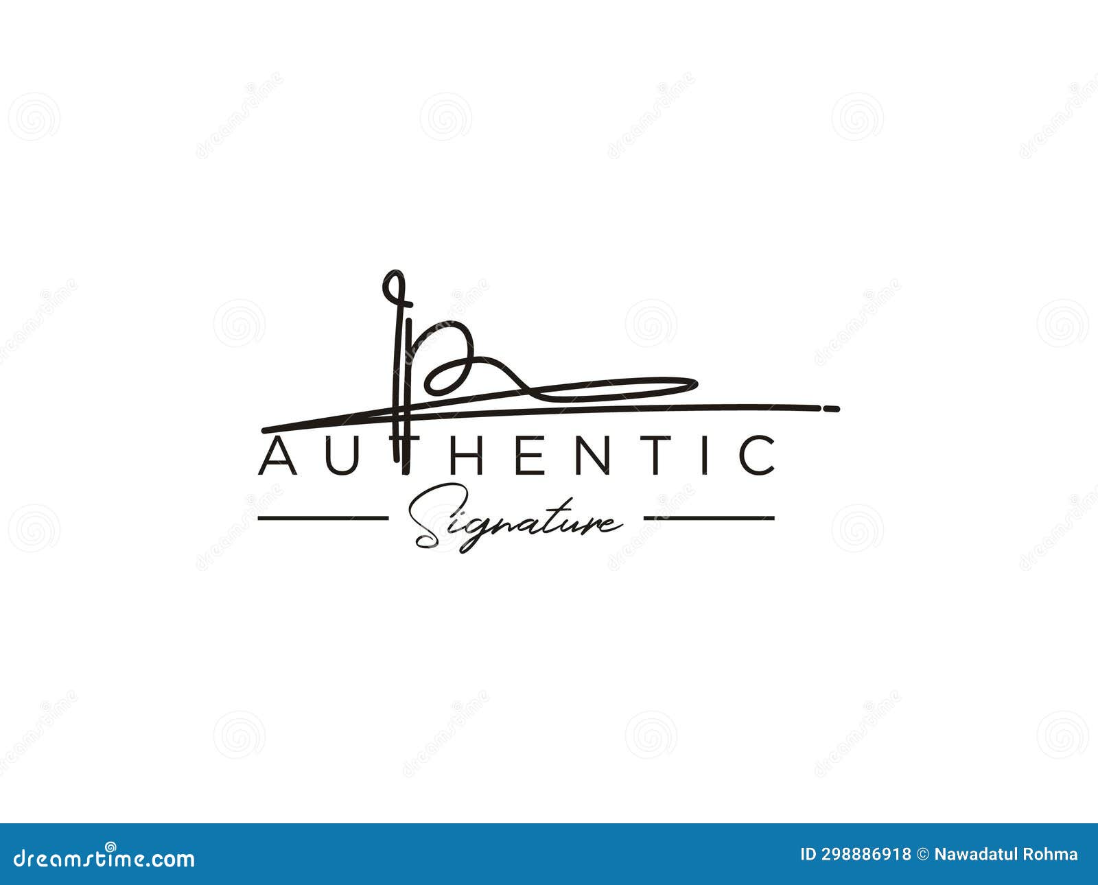 Letter IP Signature Logo Template Vector Stock Vector - Illustration of ...