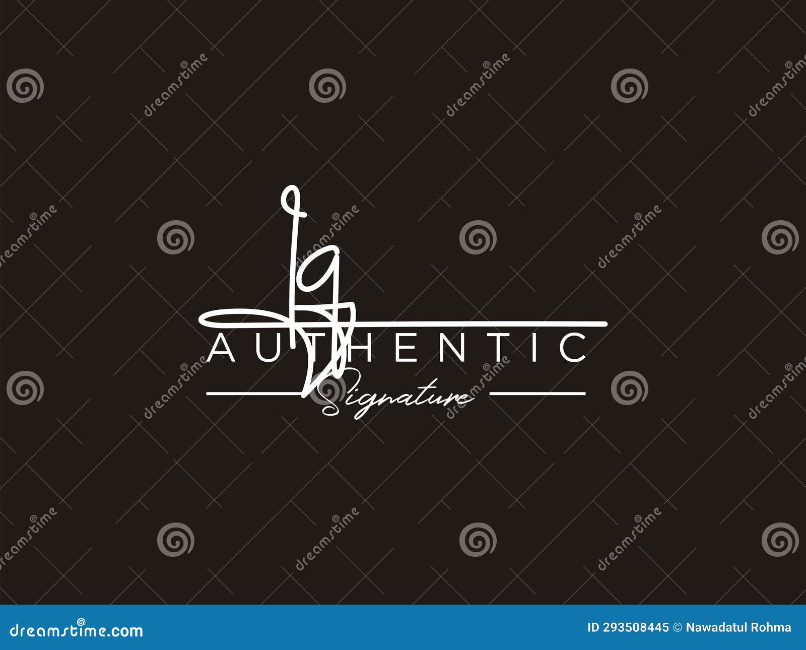 Letter IQ Signature Logo Template Vector Stock Vector - Illustration of ...