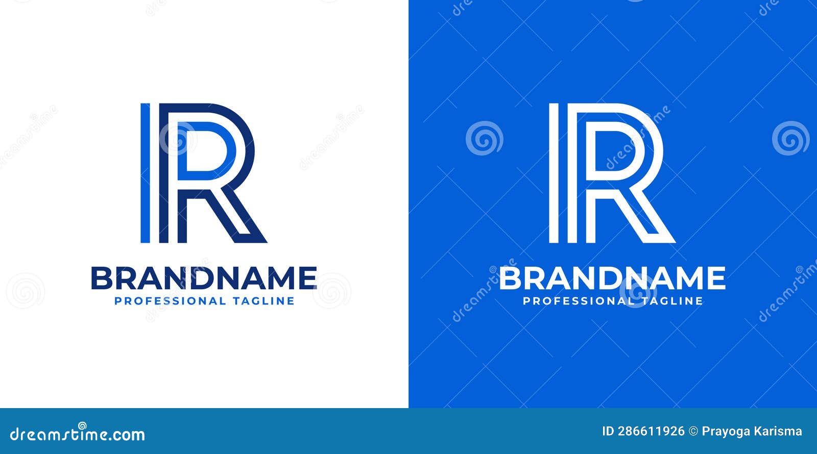 Letter IR Line Monogram Logo, Suitable for Business with IR or RI ...