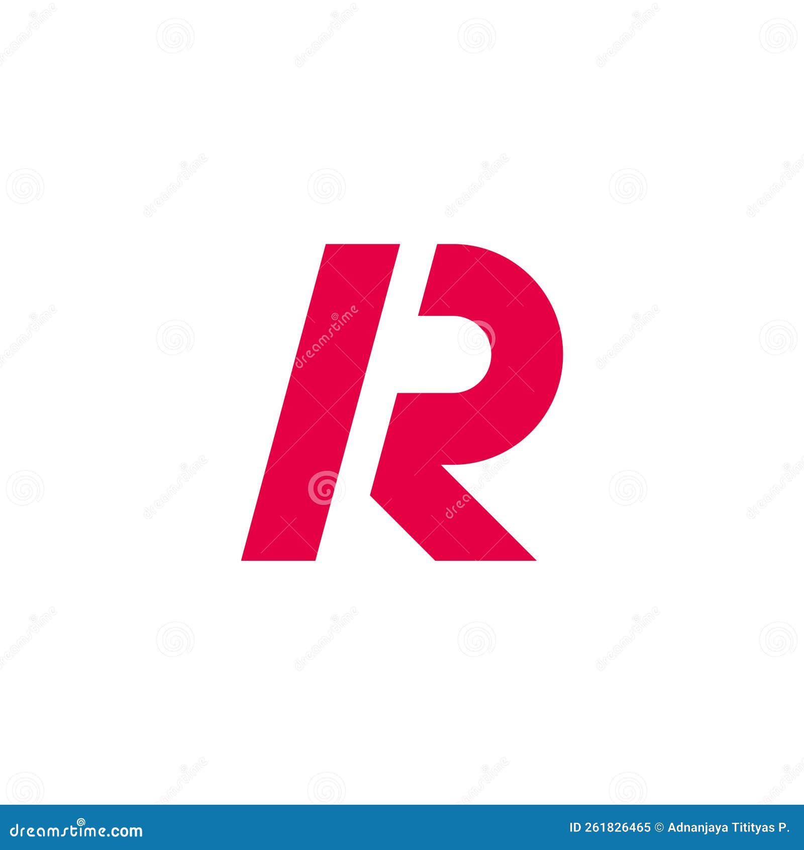 Letter Ir Simple Geometric Slice Logo Vector Stock Vector ...