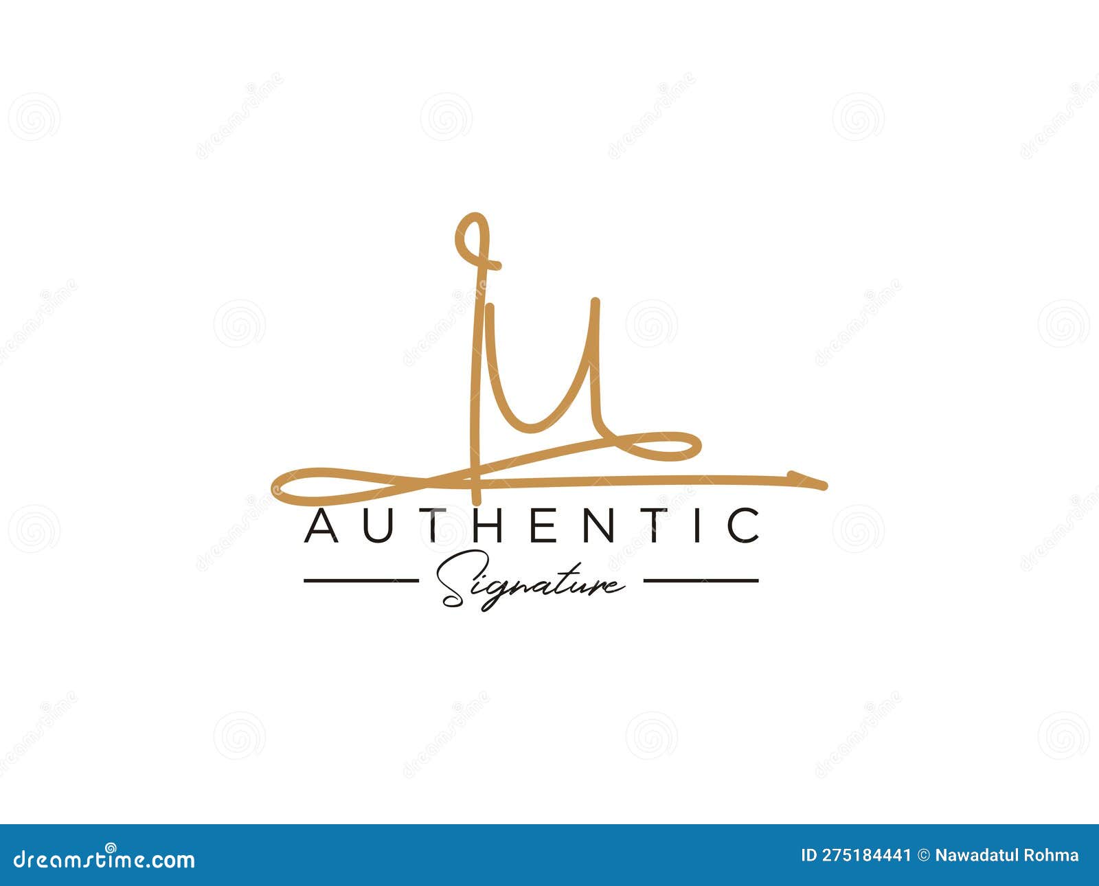 Letter IU Signature Logo Template Vector Stock Vector - Illustration of ...