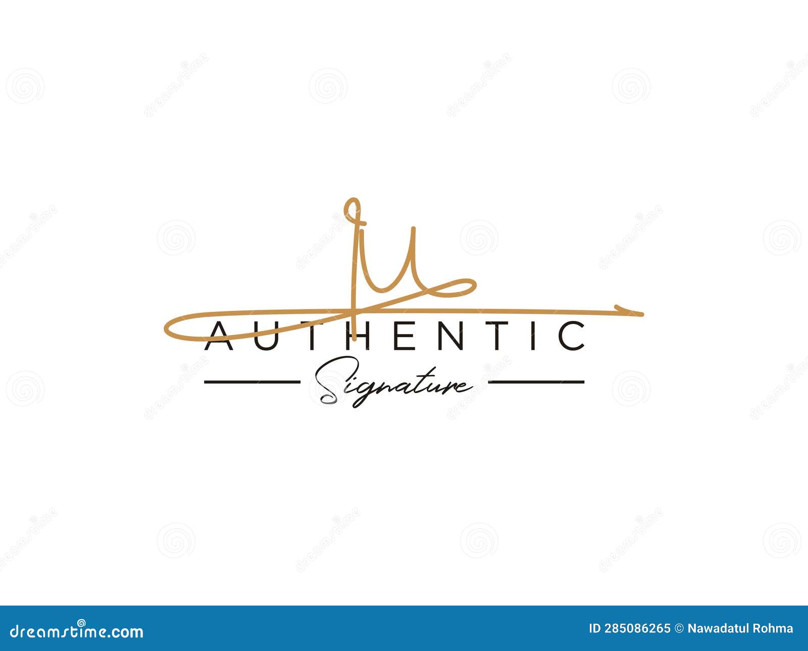 Letter IU Signature Logo Template Vector Stock Vector - Illustration of ...