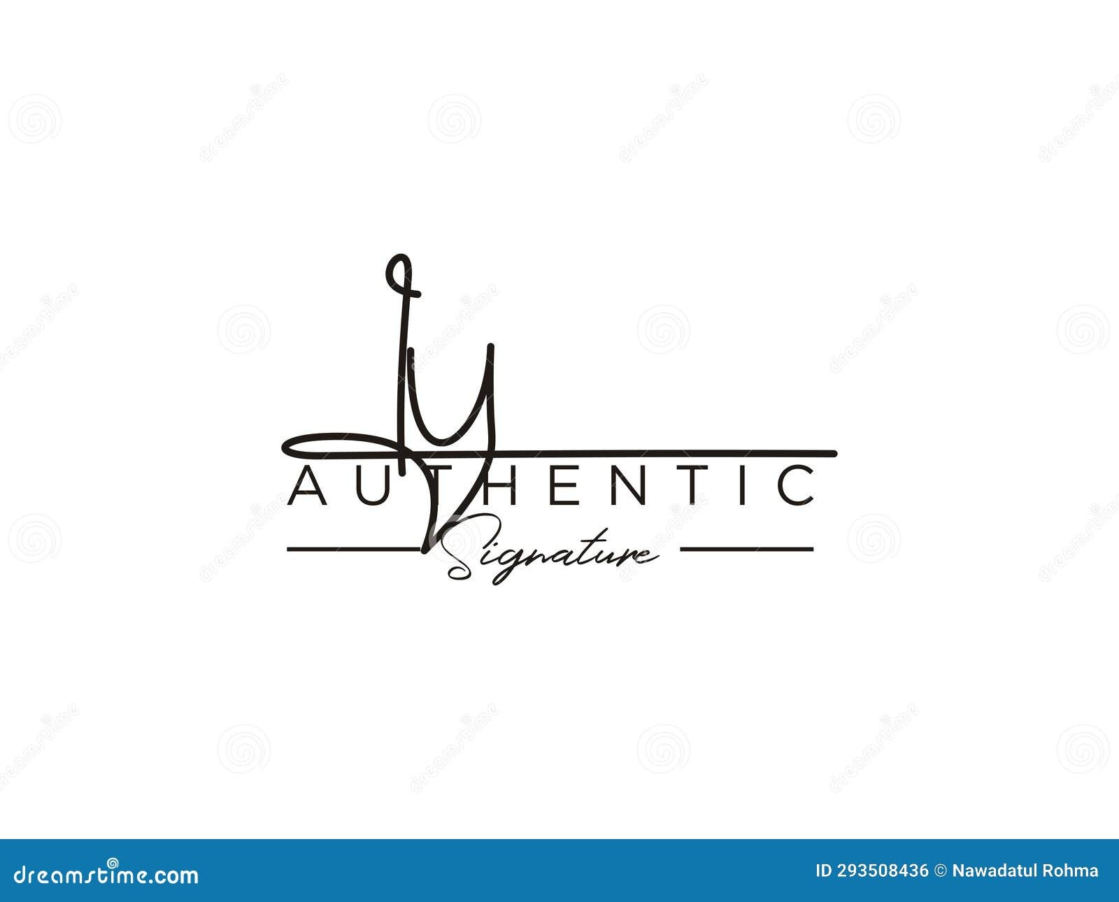 Letter IU Signature Logo Template Vector Stock Vector - Illustration of ...