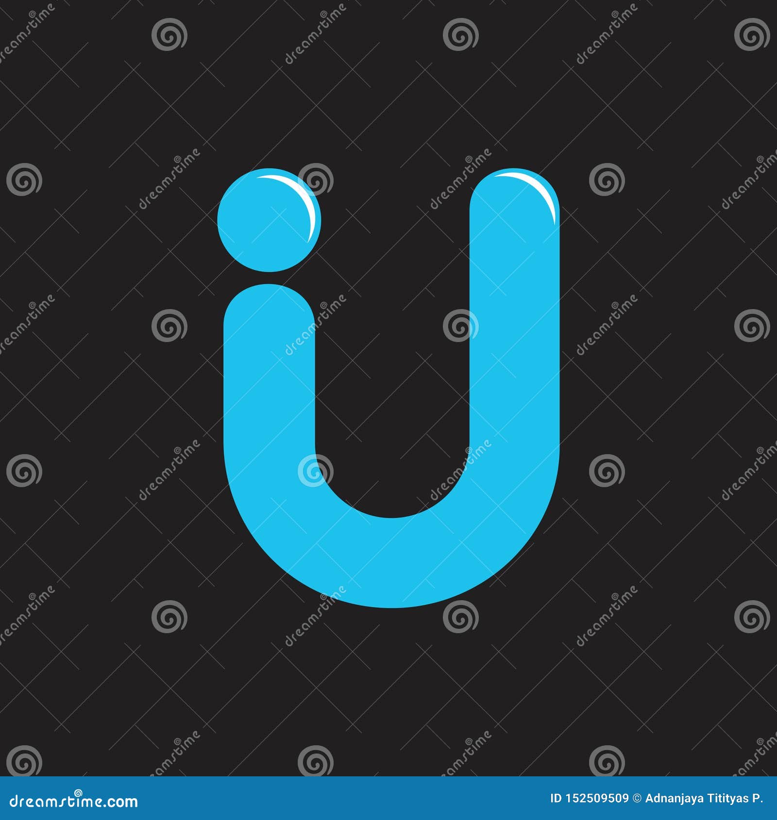 Letter Iu Simple Line Logo Vector Stock Vector - Illustration of line ...