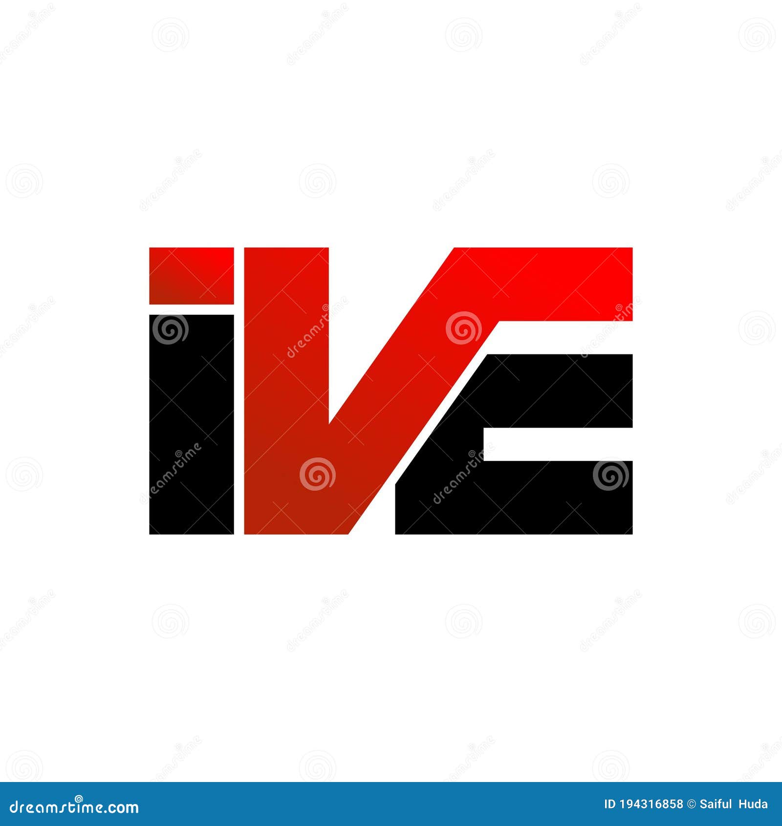 Letter IVE Simple Monogram Logo Icon Design. Stock Vector ...