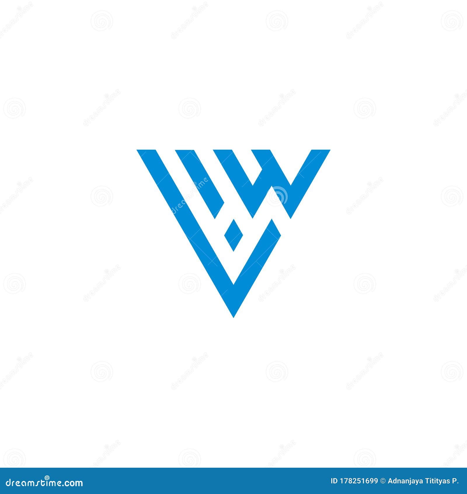 Letter Iw Geometric Line Triangle Logo Vector Stock Vector ...