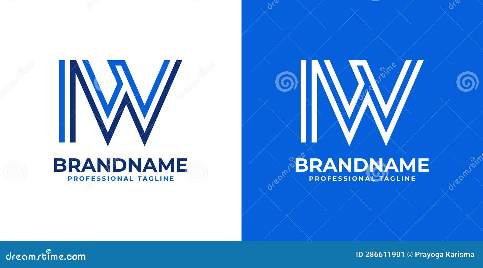 Letter IW Line Monogram Logo, Suitable for Business with IW or WI ...