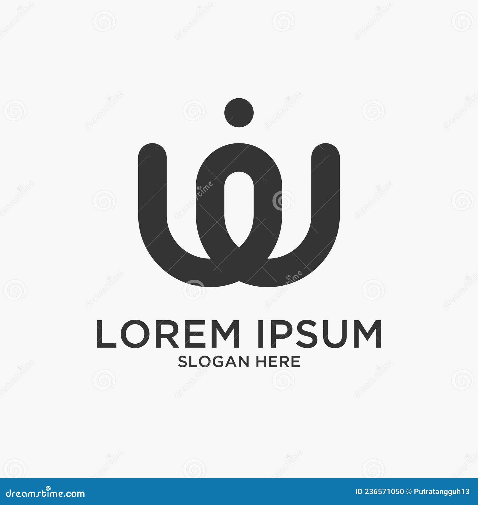 Letter IW logo design stock vector. Illustration of iwlogo - 236571050