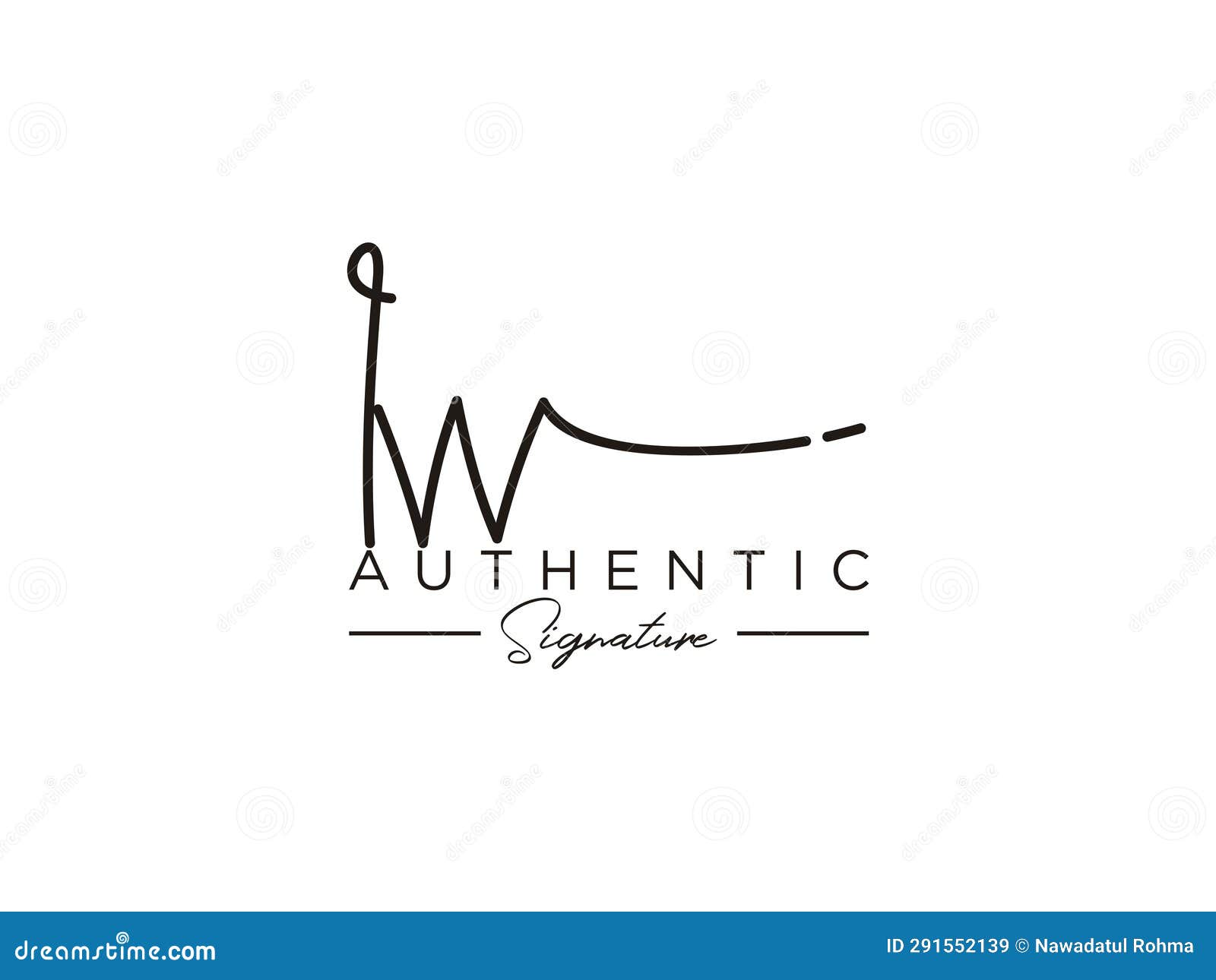 Letter IW Signature Logo Template Vector Stock Vector - Illustration of ...