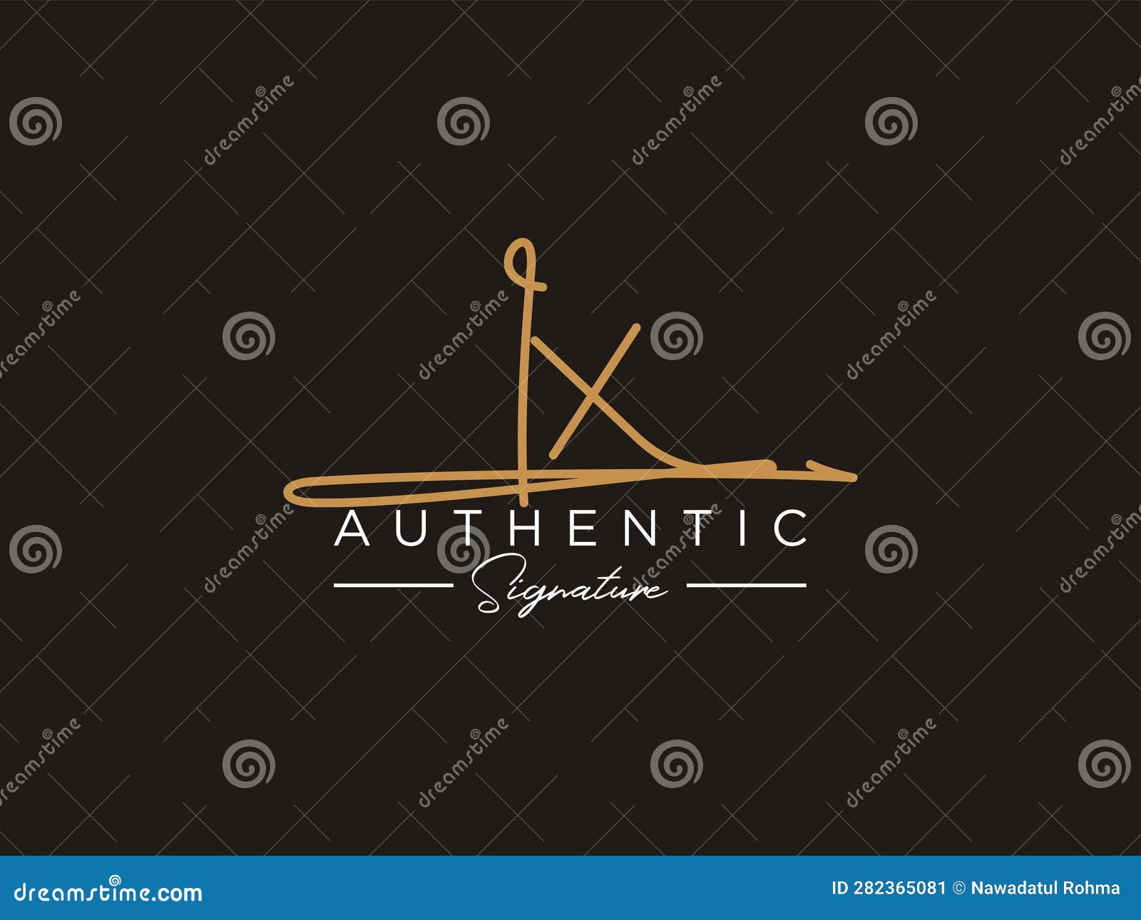 Letter IX Signature Logo Template Vector | CartoonDealer.com #282365081