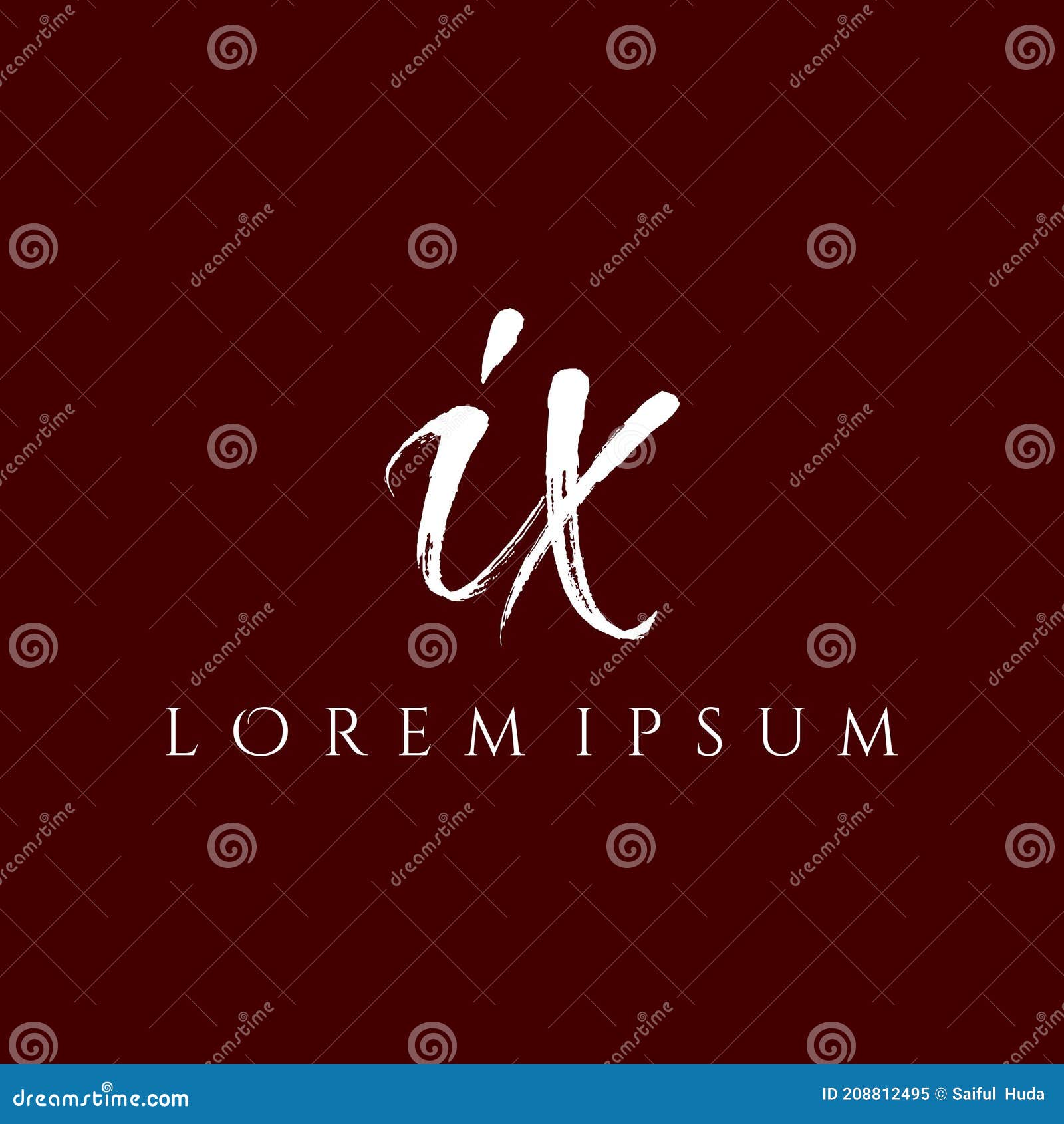 Lette IX Simple Monogram Logo Icon Design. Stock Vector - Illustration ...