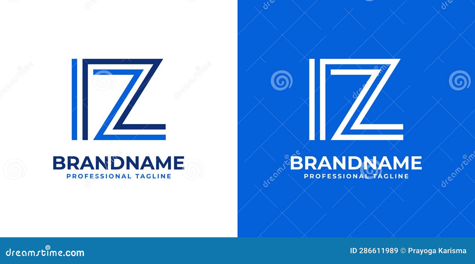 Letter IZ Line Monogram Logo, Suitable For Business With IZ Or ZI ...