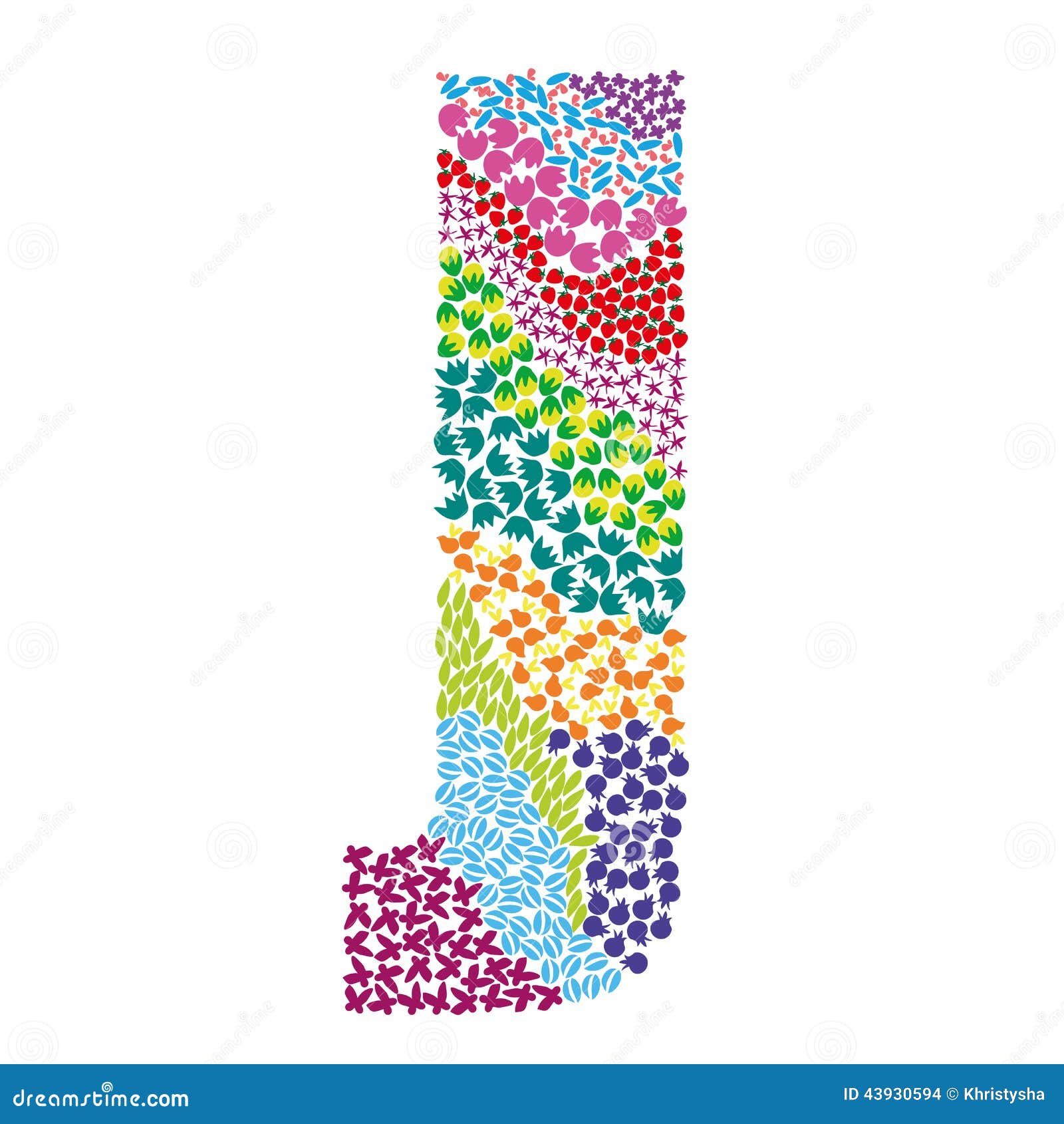 Letter J stock illustration. Illustration of modern, funny - 43930594