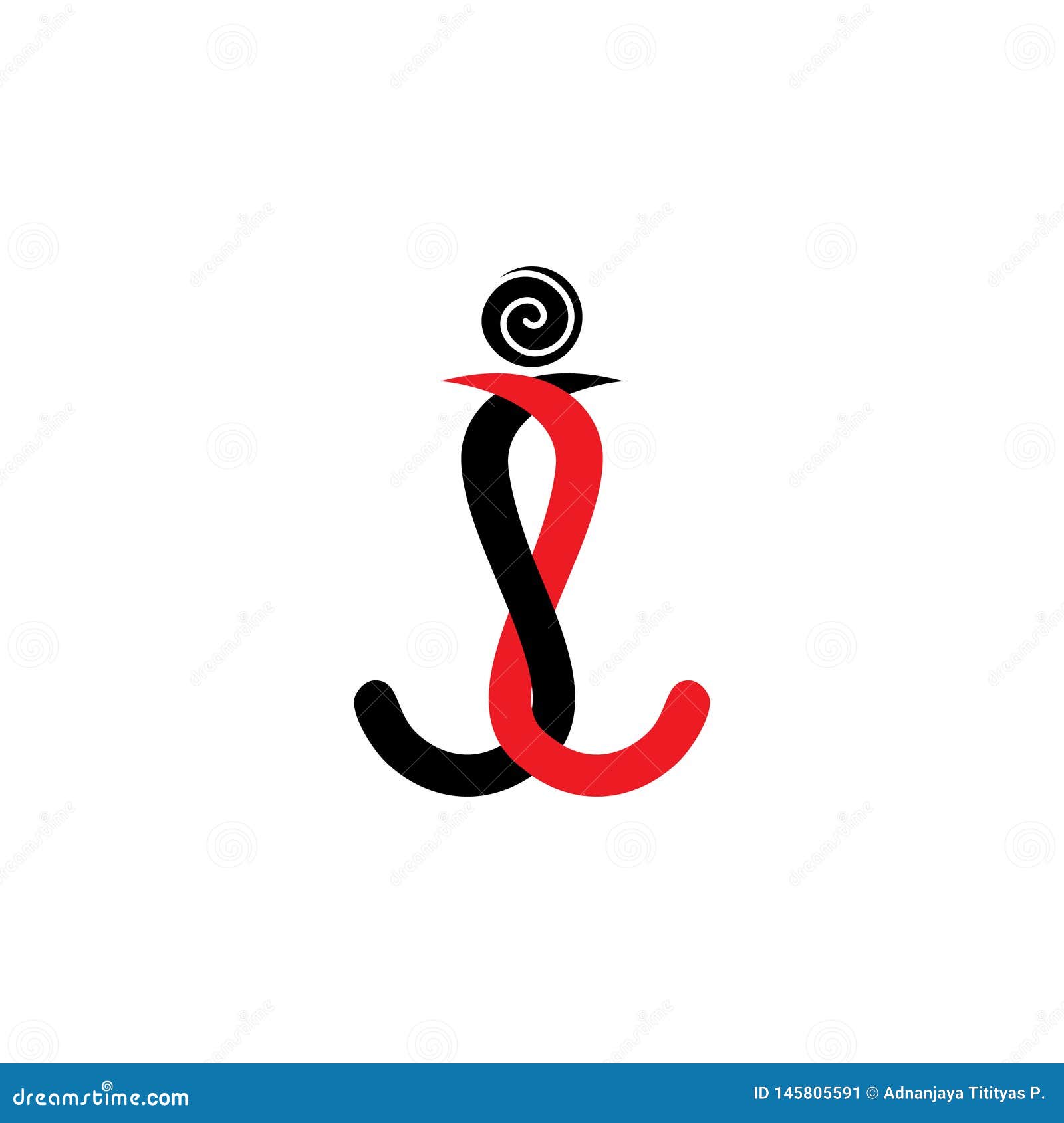Letter J Anchor Shape Logo Vector Stock Vector - Illustration of ...