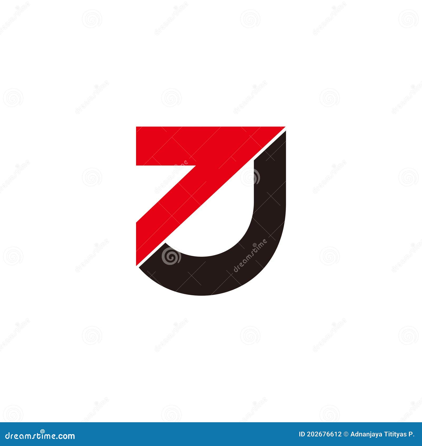 Letter J7 Arrow Geometric Logo Vector Stock Vector - Illustration of ...