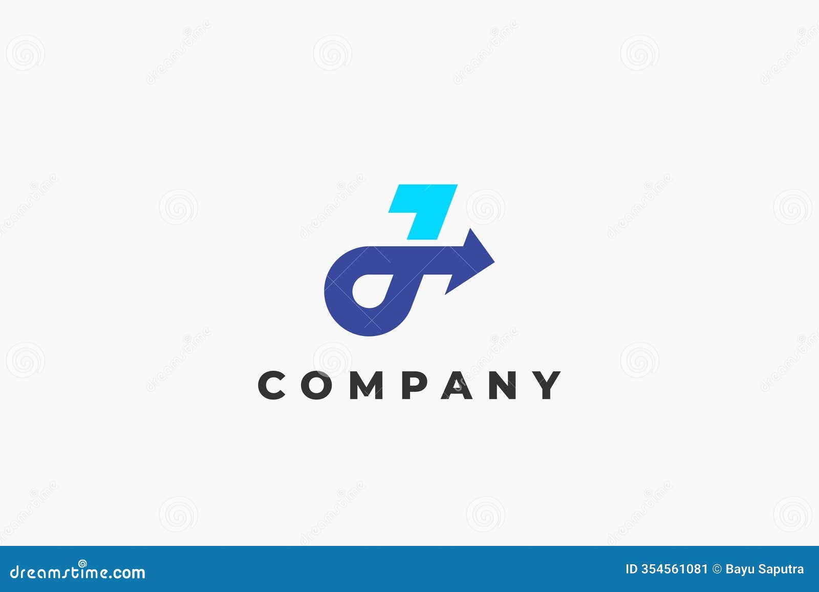 Letter J and Arrow Turn Around Logo Stock Illustration - Illustration ...