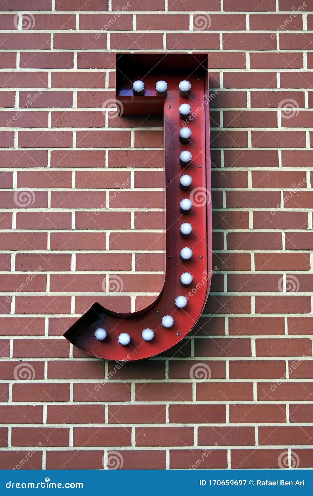 The Letter J on a Brick Wall Stock Illustration - Illustration of ...