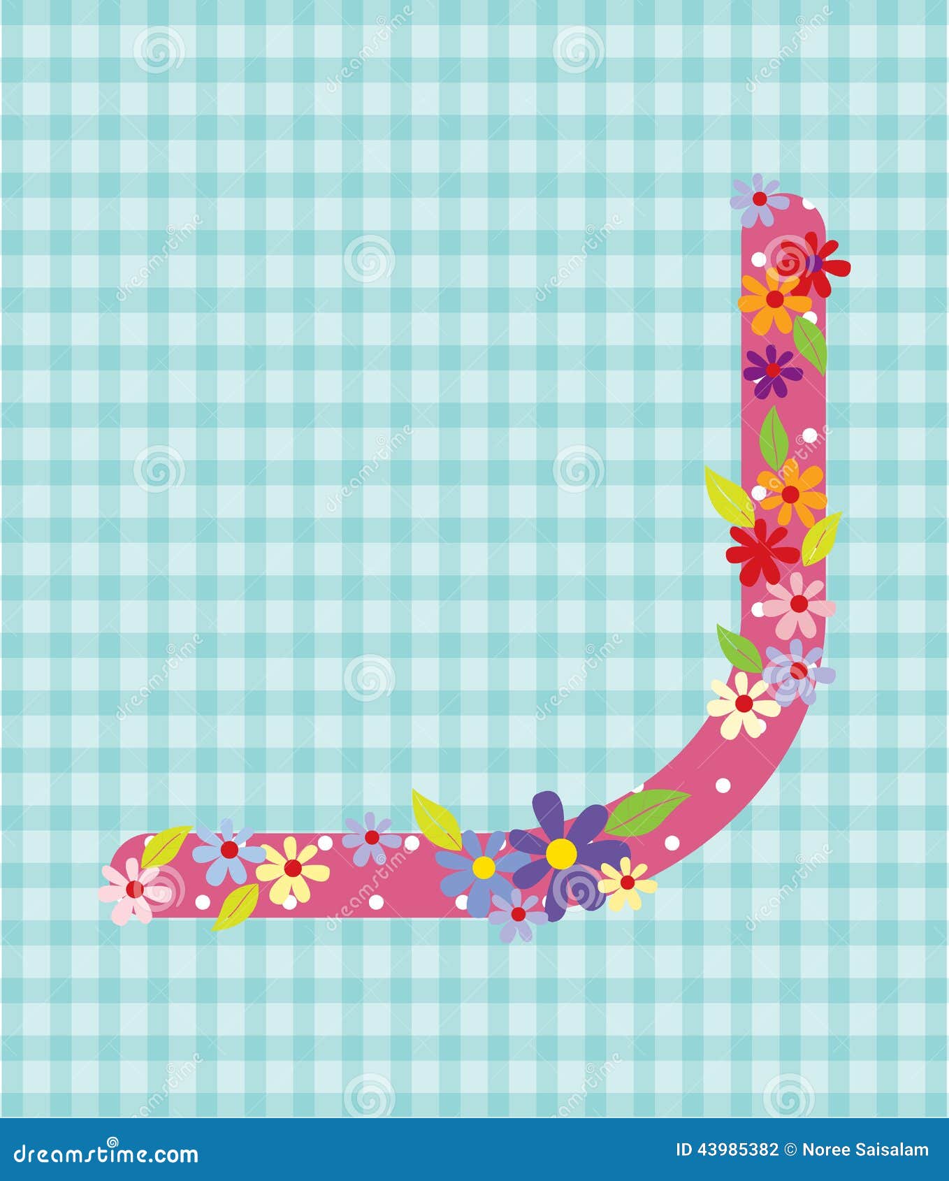 The Letter J Bright Floral Element of Colorful Alphabet in Stock Vector ...