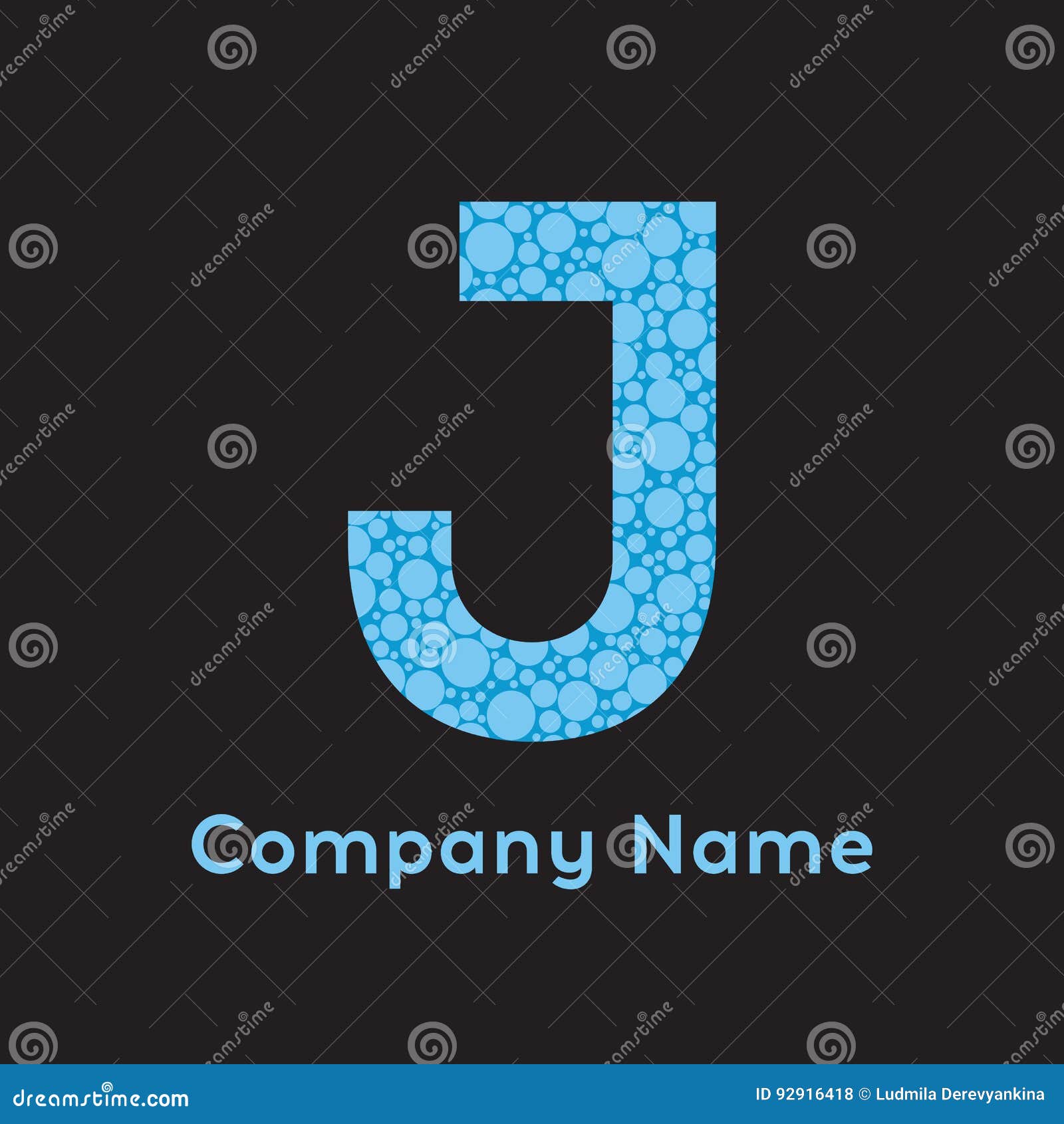 Letter J Bubbles Vector. Blue Bubble Design Vector Illustration Stock ...