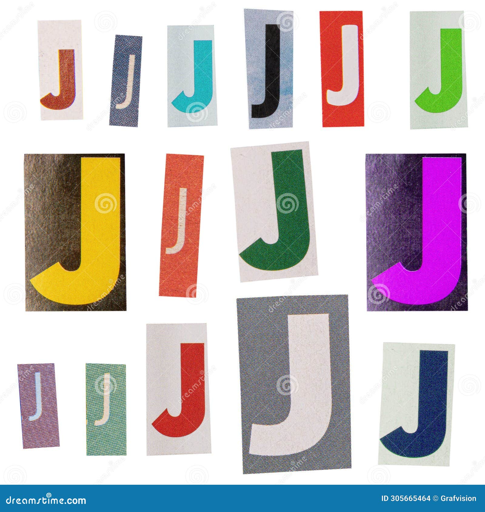 Letter J Cut Out from Newspapers Stock Photo - Image of element ...