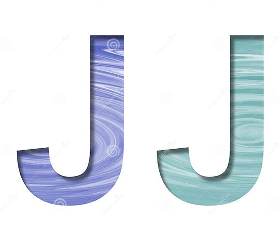 Letter J Cut Out Of White Paper On The Background Of Beautiful Circles