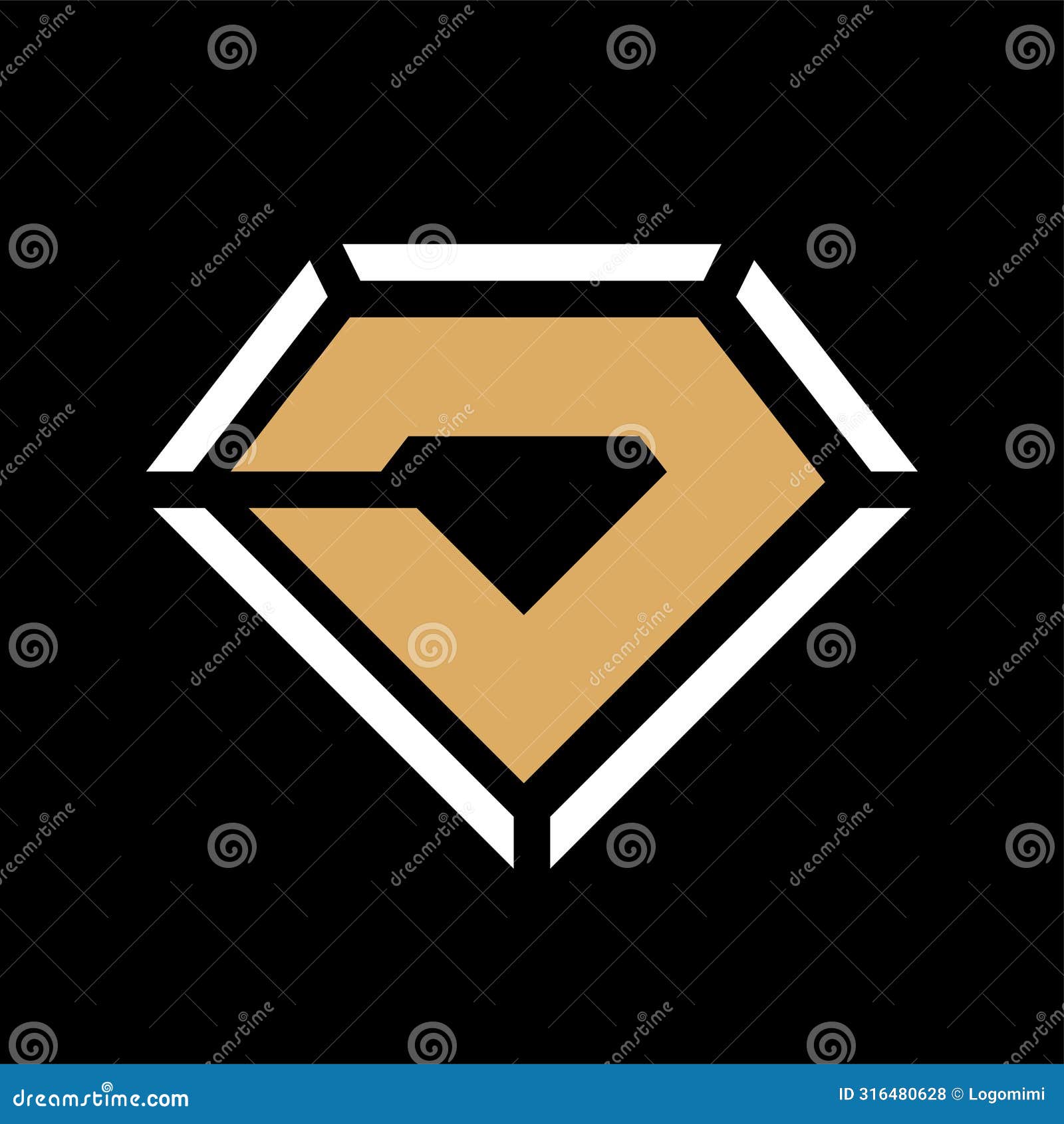Letter J Diamond Logo Design Template Elements, Vector Illustration ...
