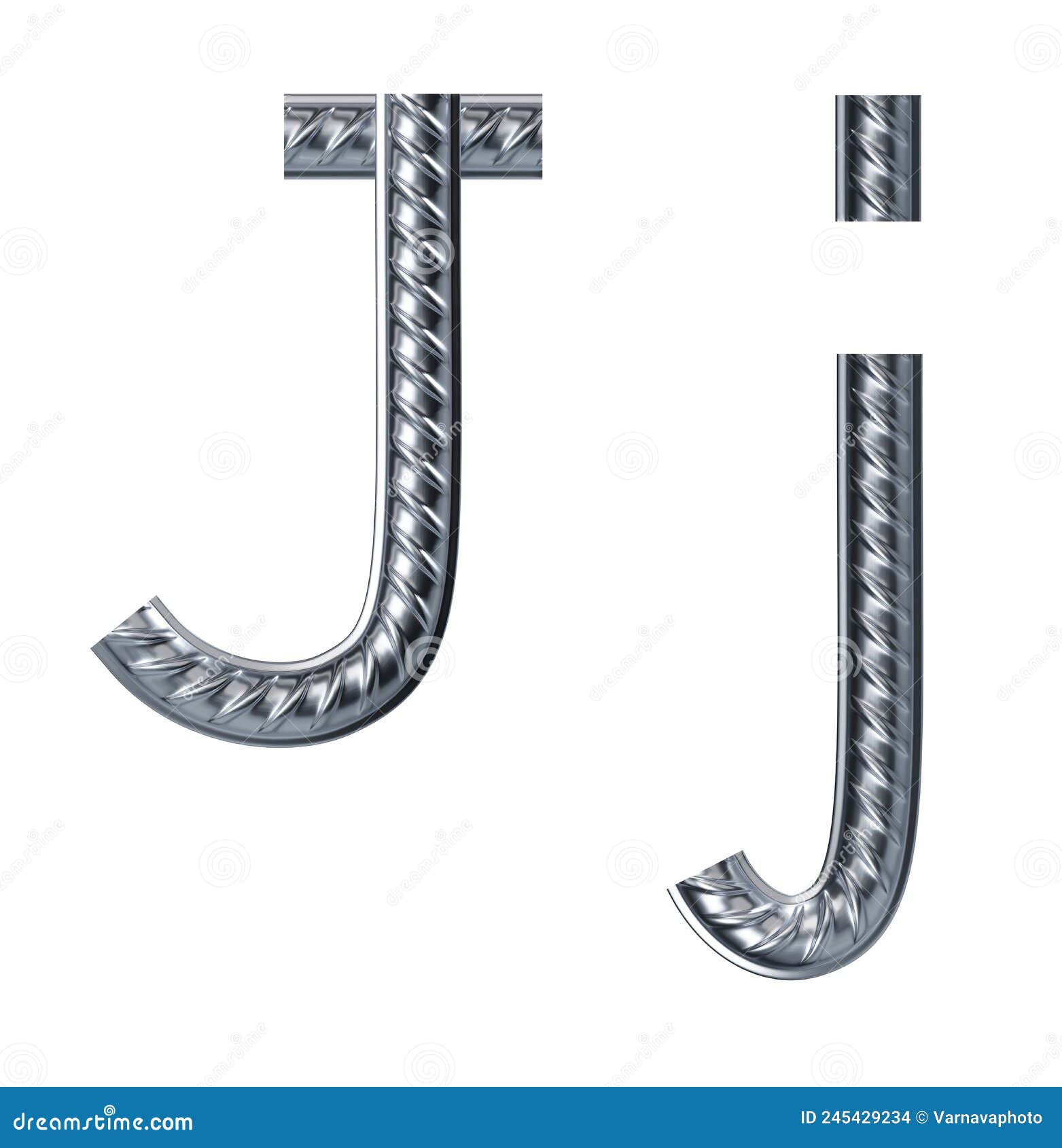 Letter J. Font from Construction Rebar Stock Illustration ...